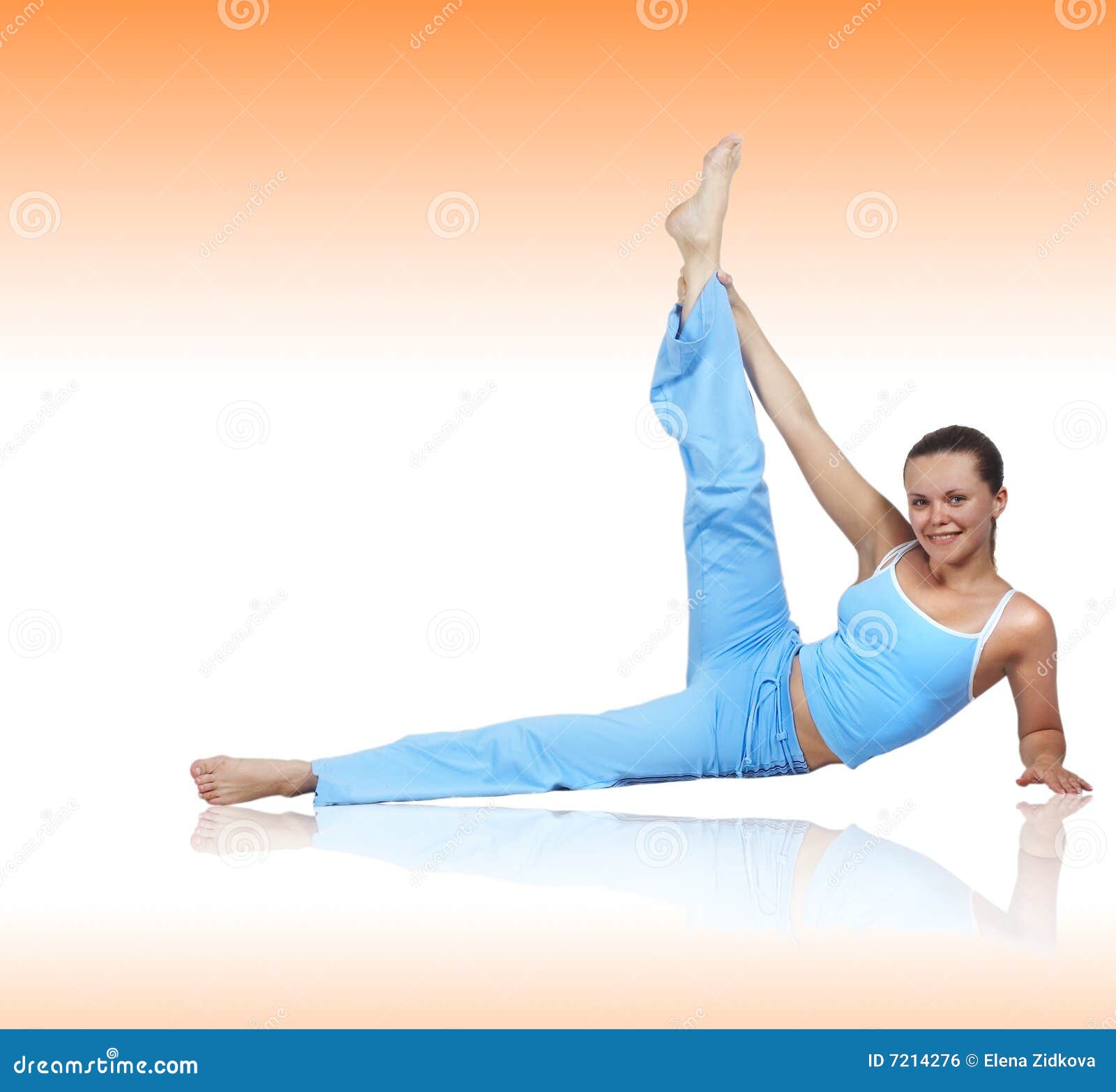 Beautiful Girl Does Exercise Stock Photo - Image of lifestyles, sports ...