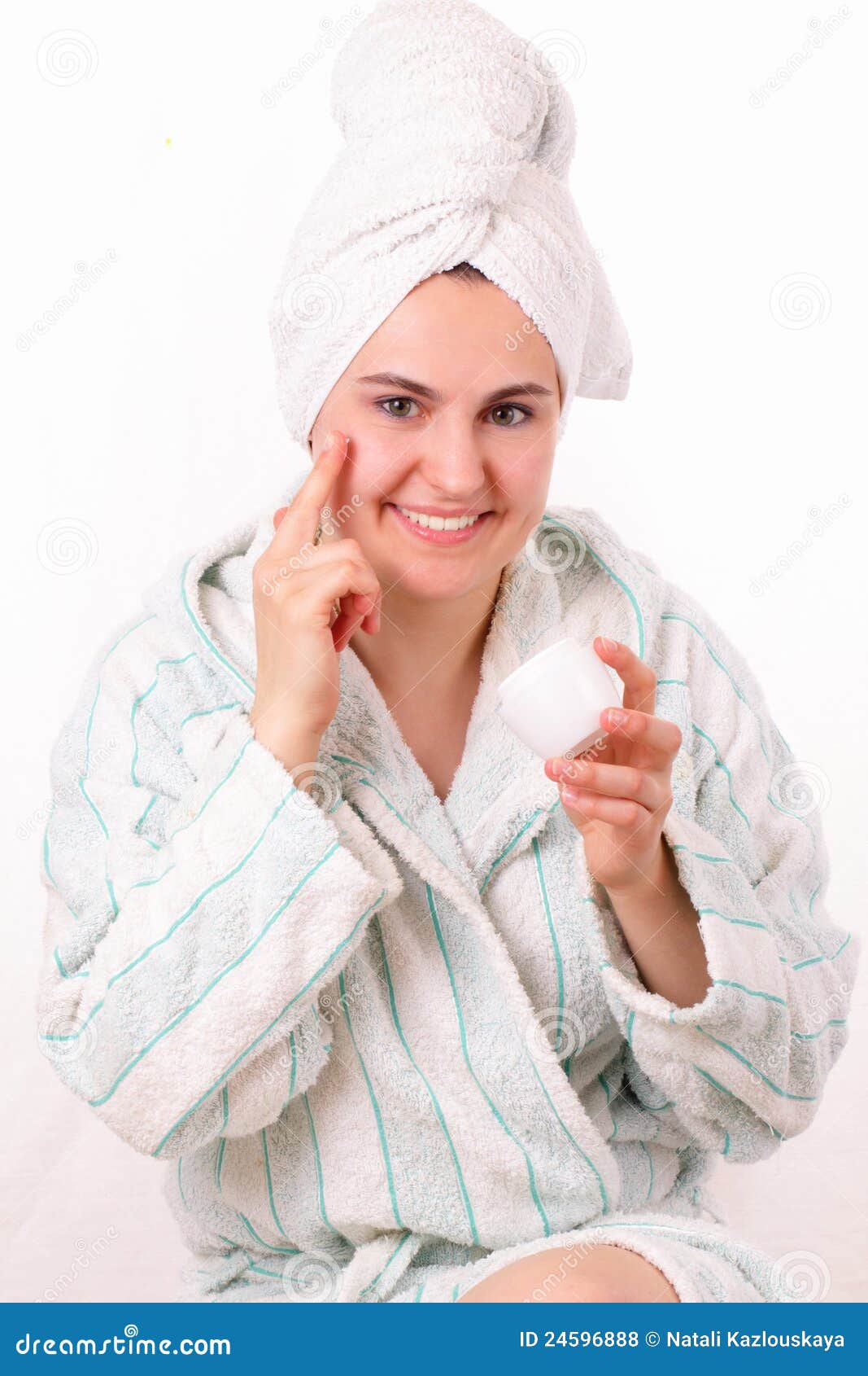 Beautiful Girl Does Morning Hygiene Stock Photo - Image of good ...