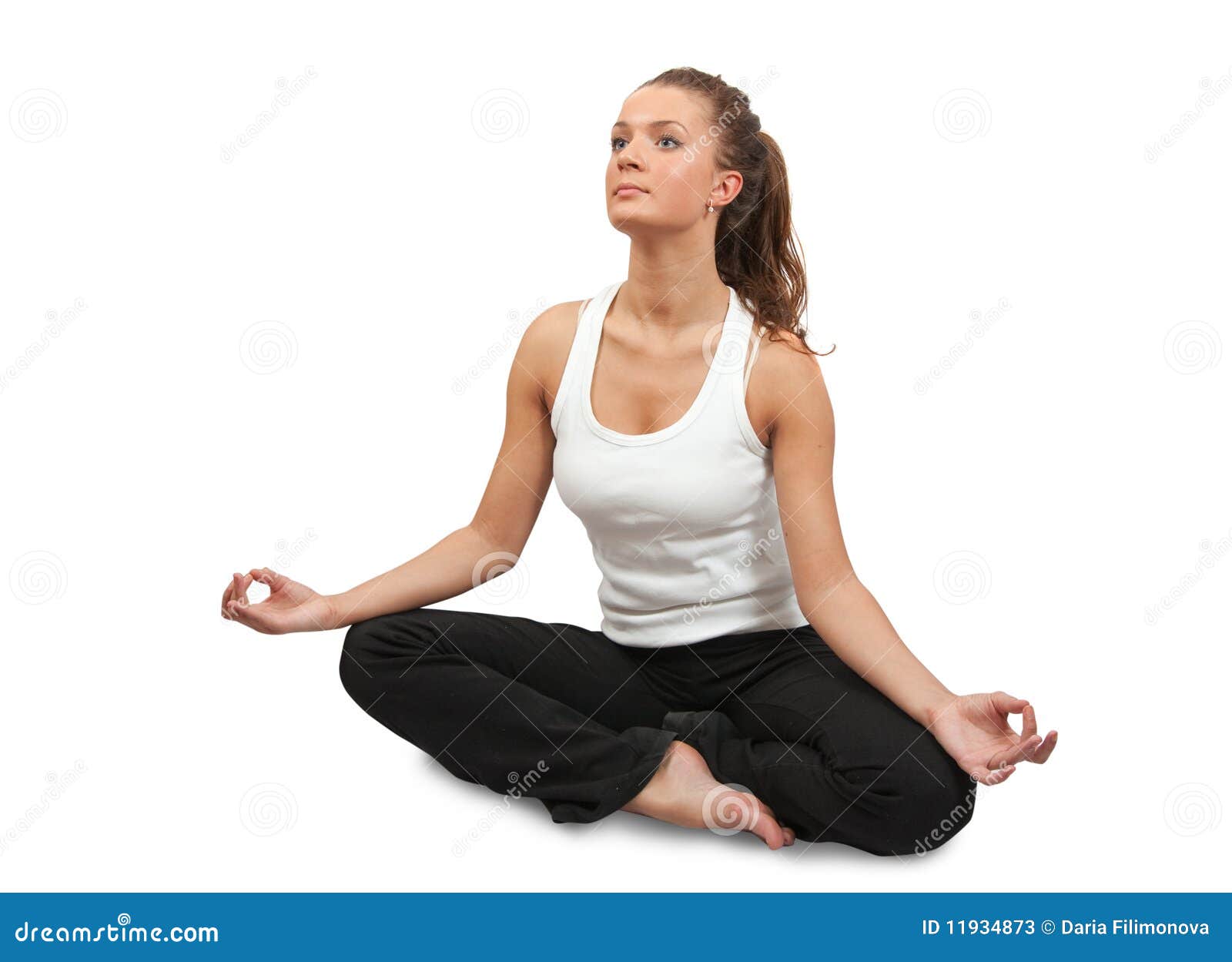 Beautiful girl doing yoga. stock image. Image of girl - 11934873