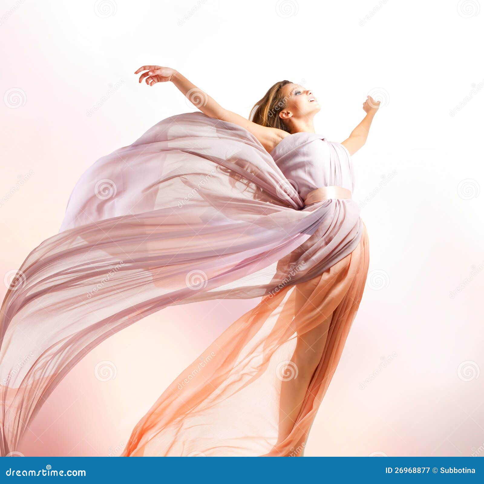 Beautiful Girl Flying stock image. Image of fantasy, chiffon - 26968877