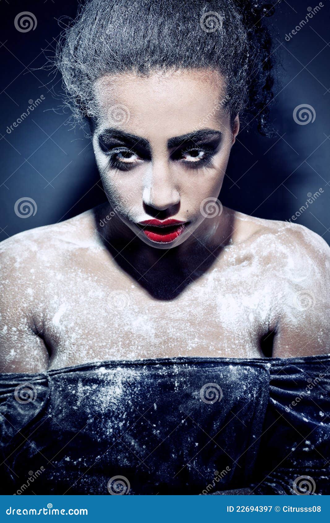 Beautiful Girl with Frost on Face Stock Image - Image of chilblain ...