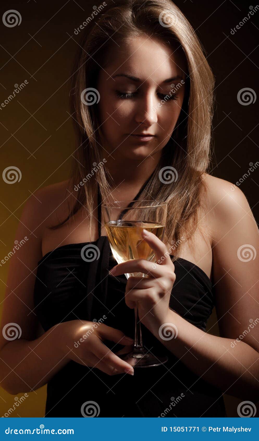 Beautiful Girl With Glass Of Wine Stock Image Image Of Beautiful Beauty 15051771