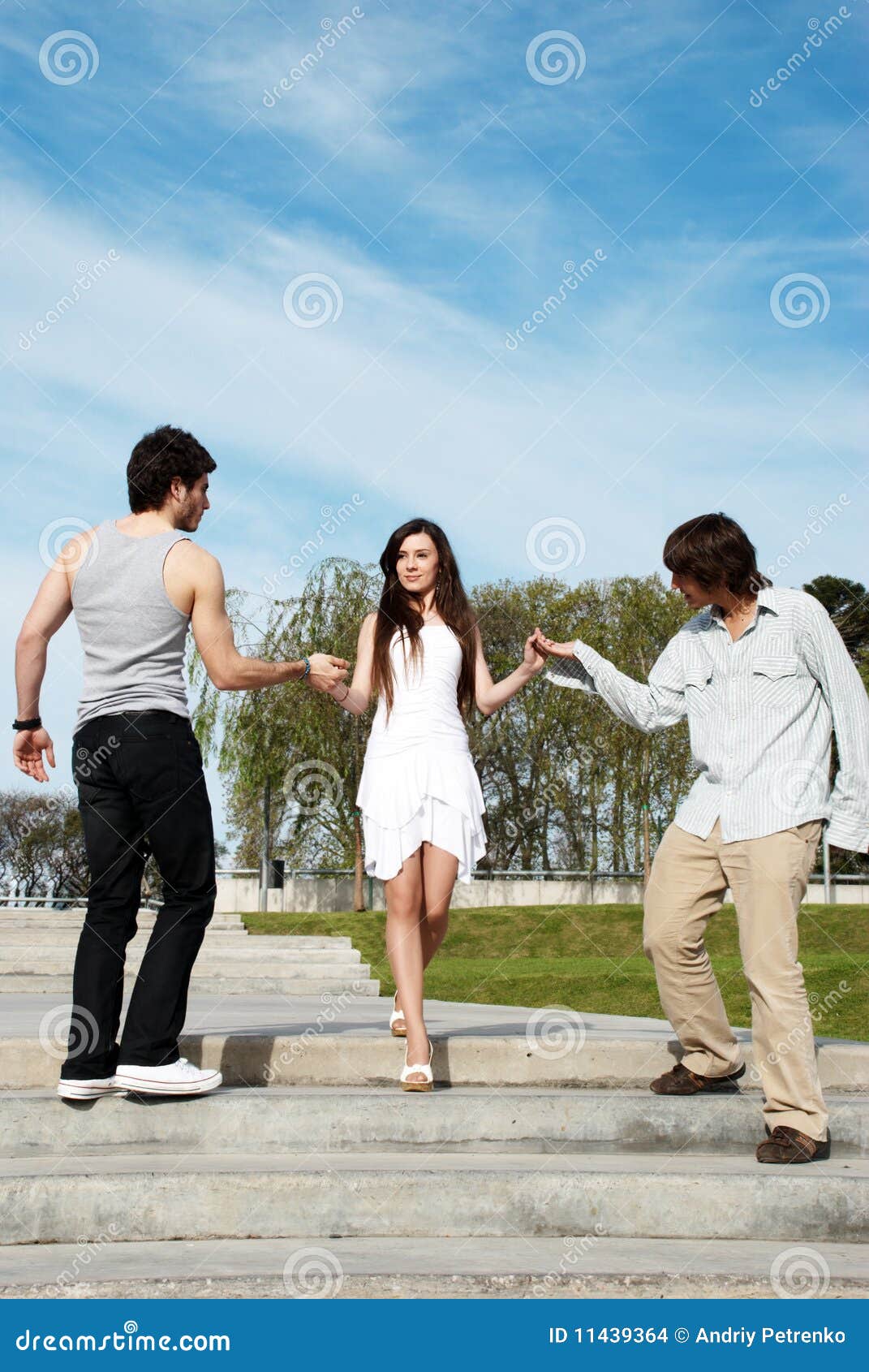 Beautiful Girl Going on Steps Stock Photo - Image of nice, park: 11439364