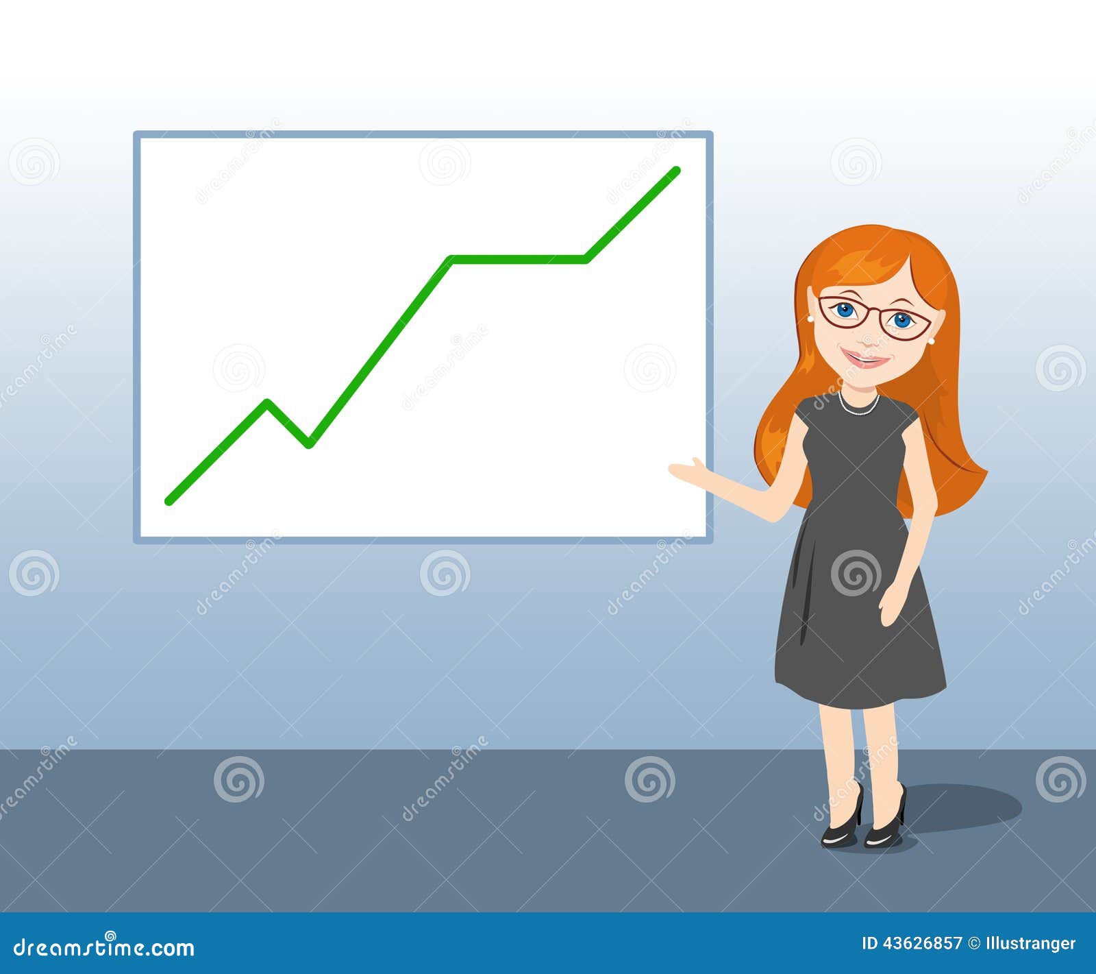 Beautiful Girl in the Graph Stock Illustration - Illustration of girl ...
