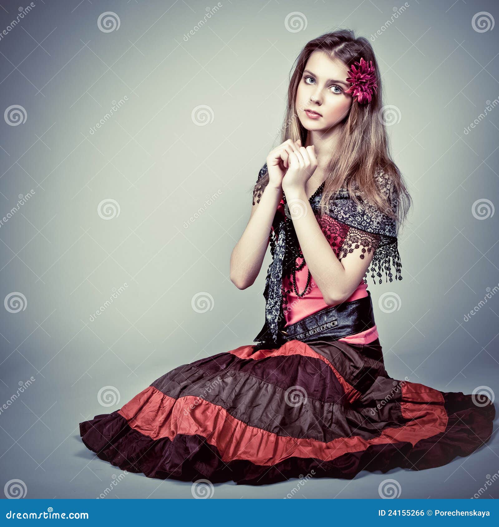 Beautiful girl gypsy stock photo. Image of holiday, compliment - 24155266