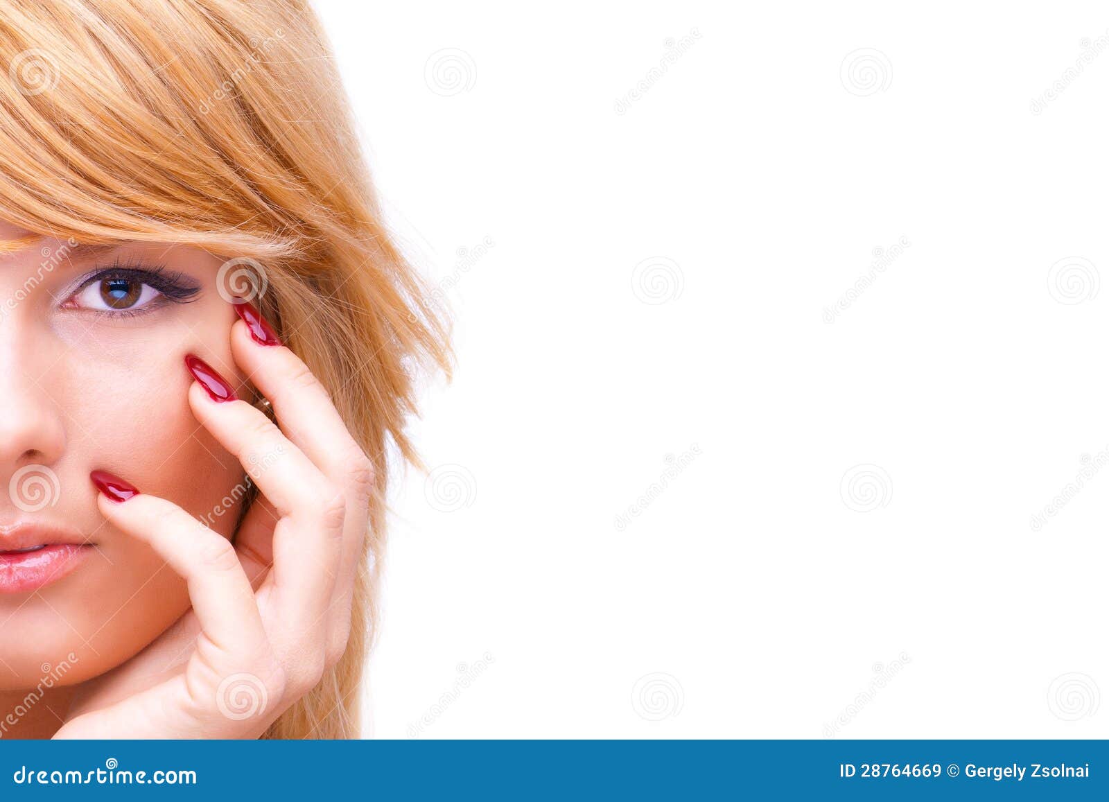 Beautiful Girl with Half a Face Stock Image - Image of style, female ...