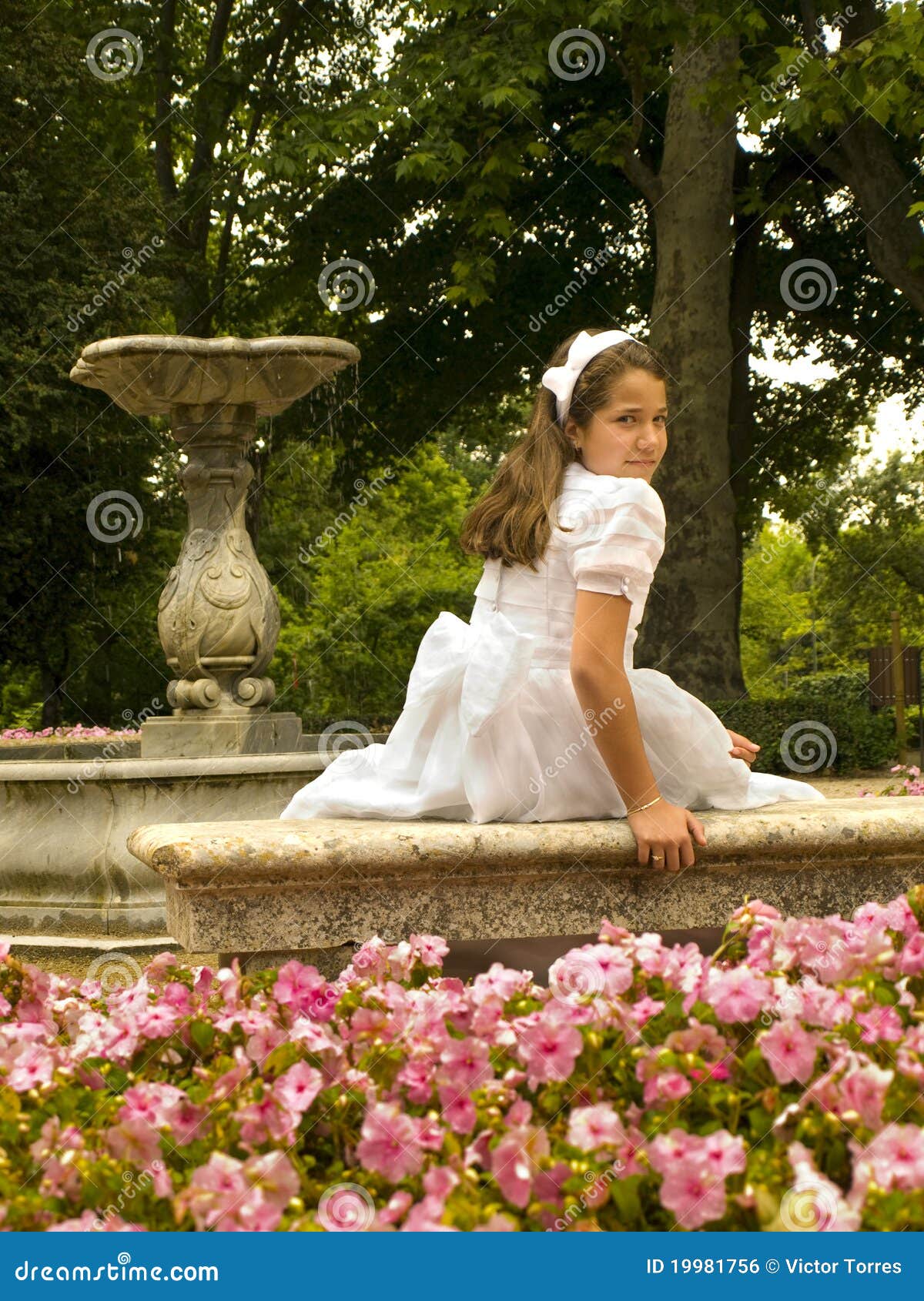 Beautiful Girl in Her First Communion Stock Photo - Image of small ...