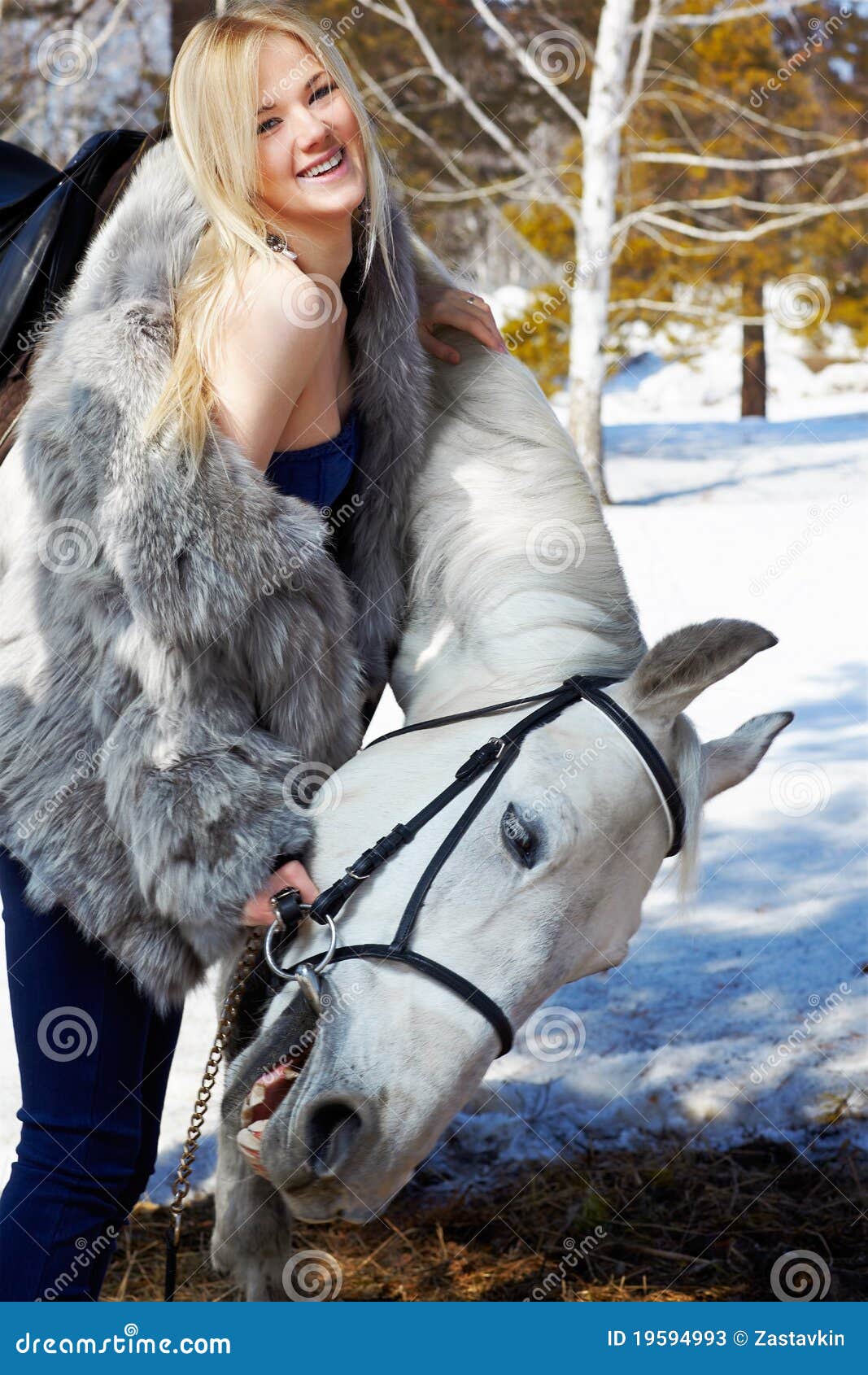 Beautiful girl with horse stock image. Image of equine - 19594993