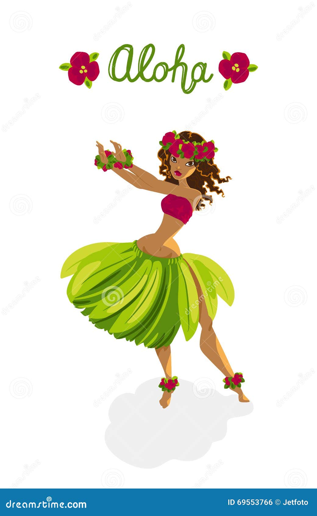 Beautiful Girl - Hula Dancer Stock Vector - Illustration of aloha ...