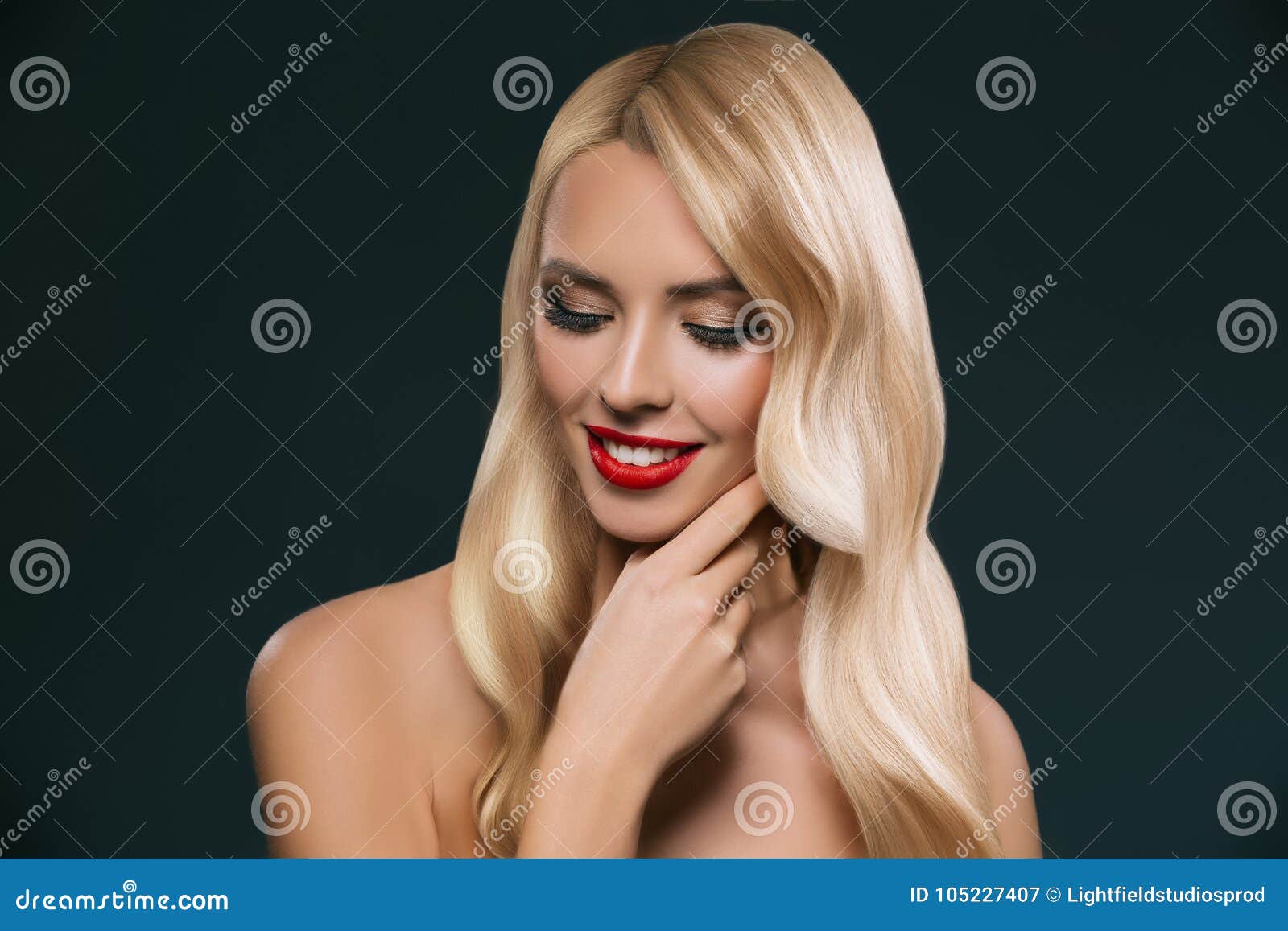 Beautiful Girl With Long Blonde Hair Stock Image Image Of Female