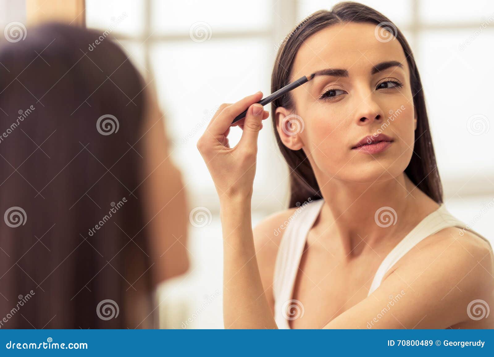 Beautiful Girl in the Morning Stock Image - Image of caucasian, looking ...