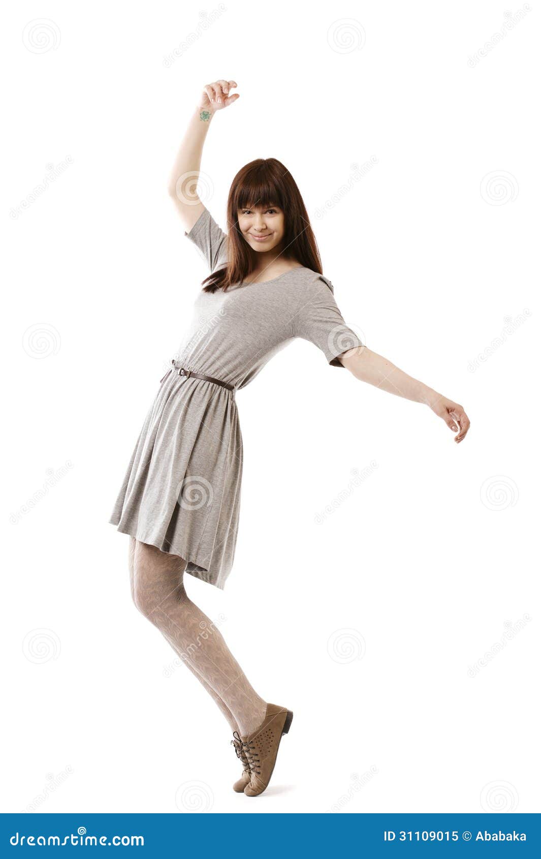 Beautiful girl in motion stock image. Image of happy - 31109015