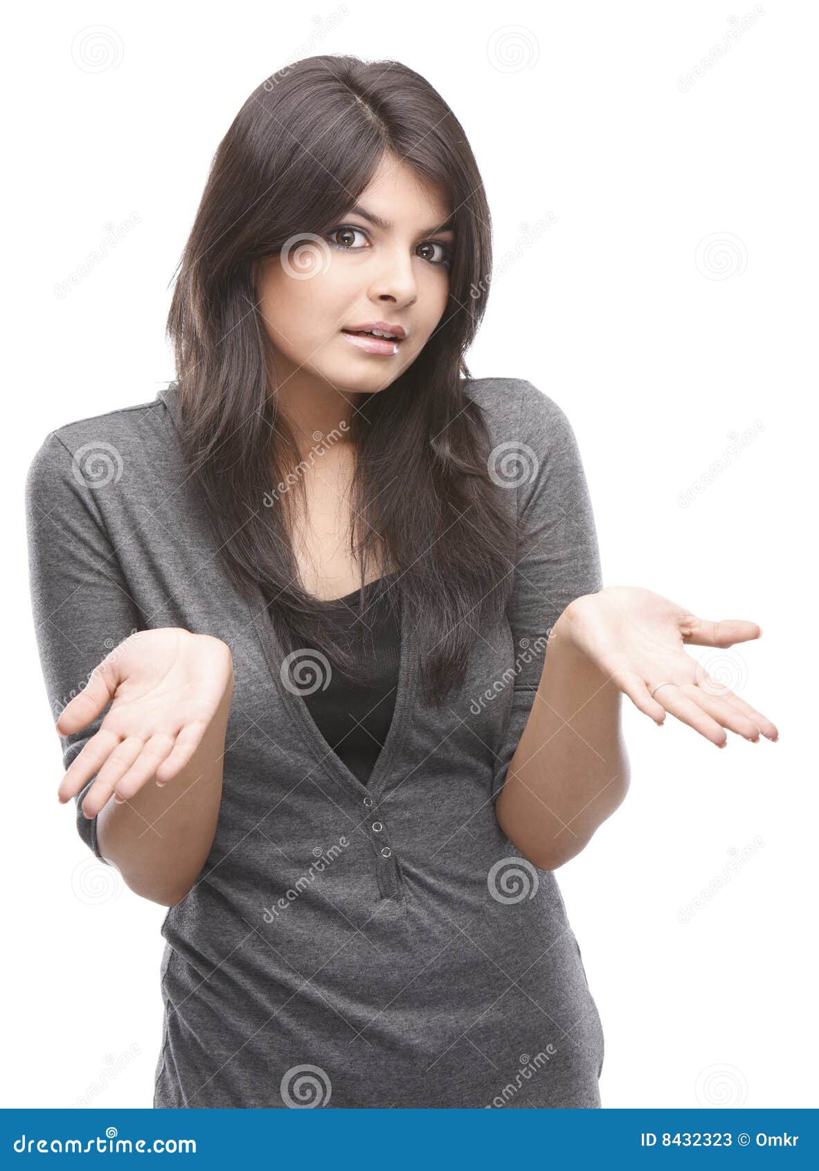 Beautiful Girl with Nice Hands Expression Stock Image - Image of ...