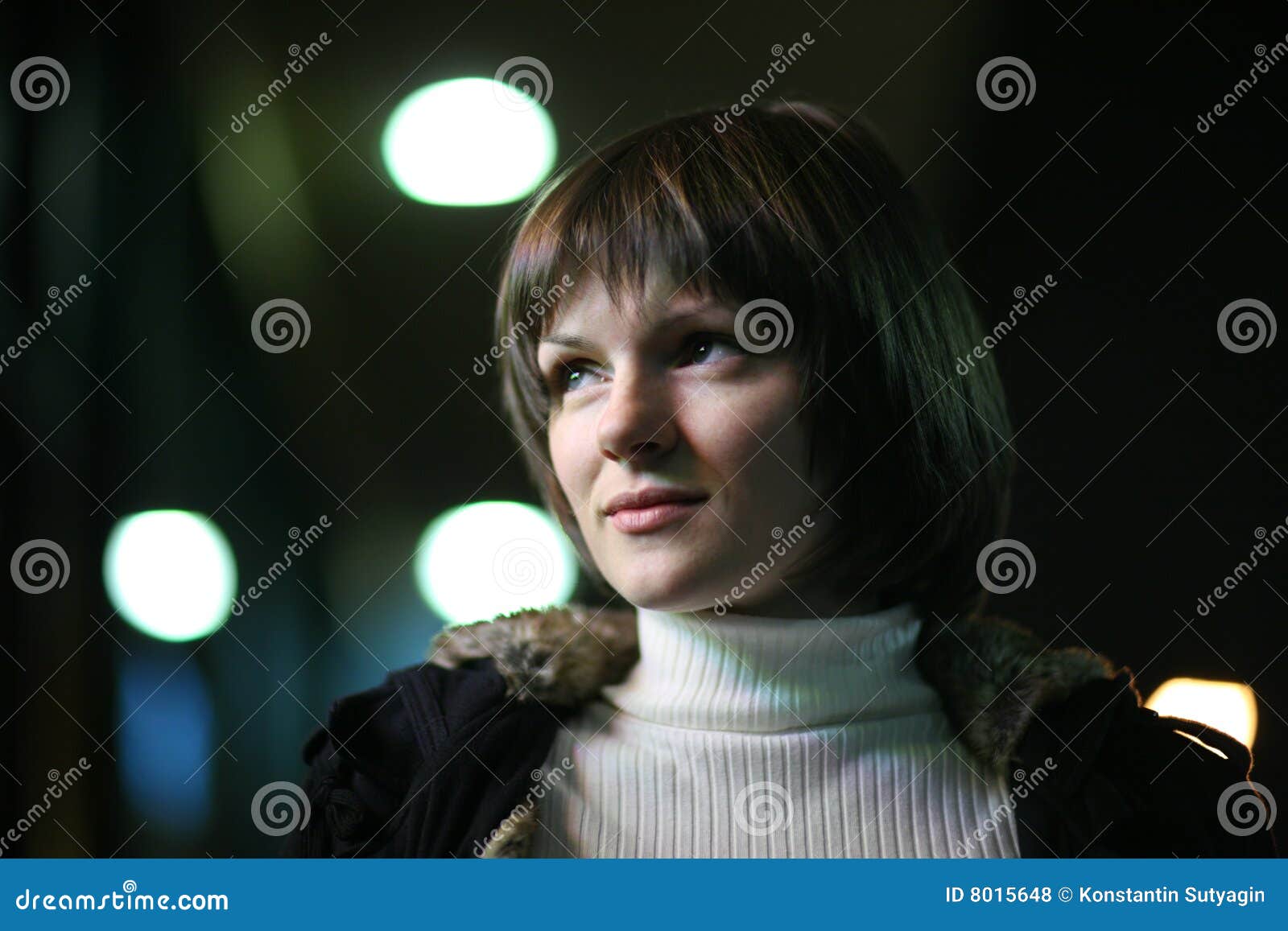 Beautiful girl at night stock photo. Image of cold, cool - 8015648