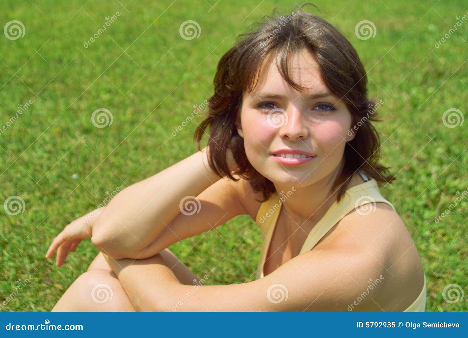 Beautiful Girl Outdoors Stock Image Image Of Green Person 5792935