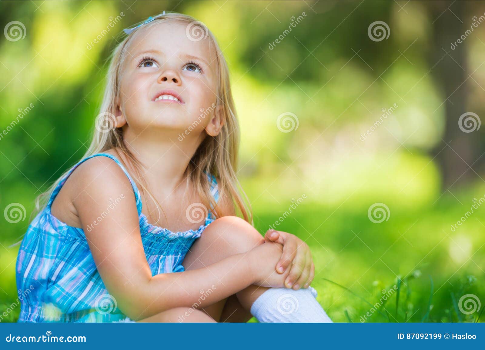 Beautiful Girl At The Park Daydreaming Stock Image Image Of Copy
