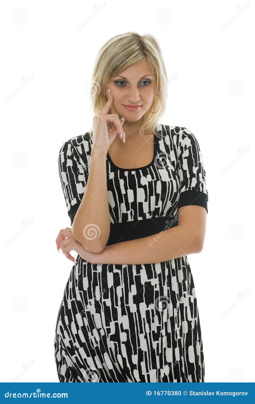 Beautiful Girl in a Pensive Pose Stock Photo - Image of person, posing ...