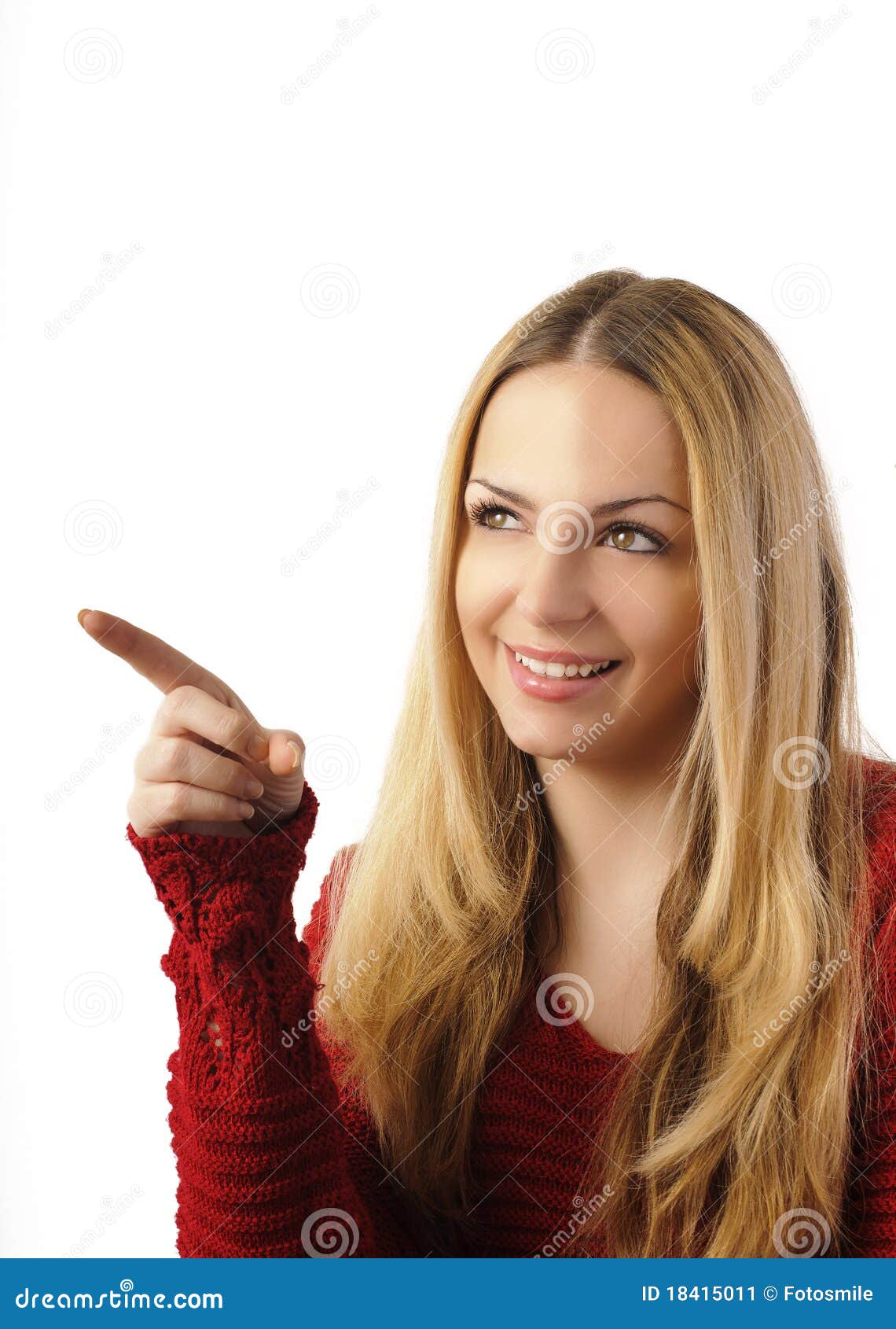 Beautiful girl pointing stock image. Image of beautiful - 18415011