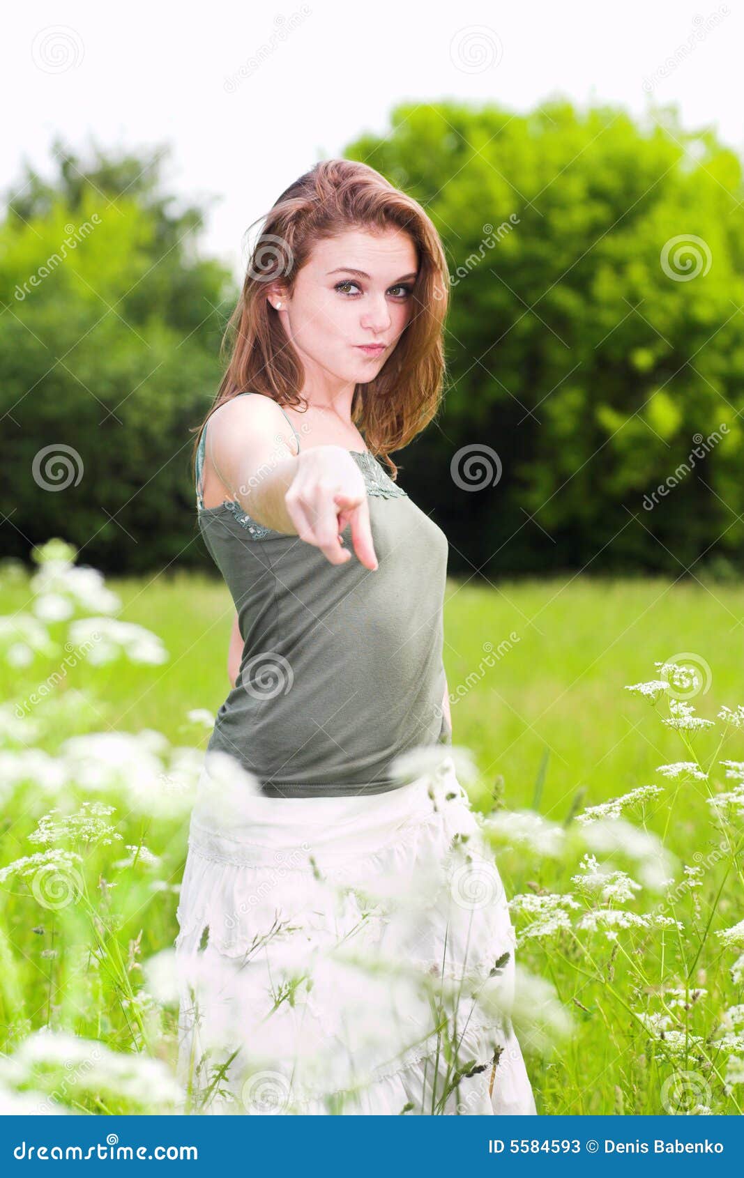 Beautiful Girl Pointing at You Stock Image - Image of beauty, finger ...