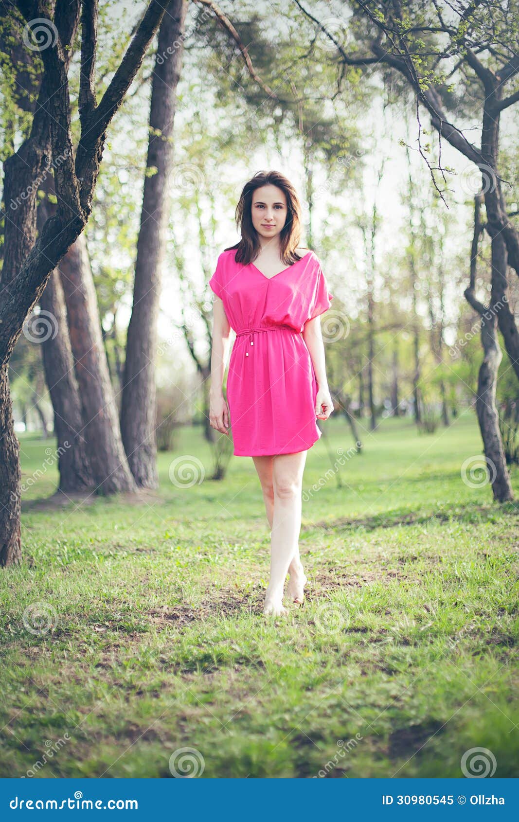 Beautiful Girl Portrait in Park Stock Image - Image of caucasian ...