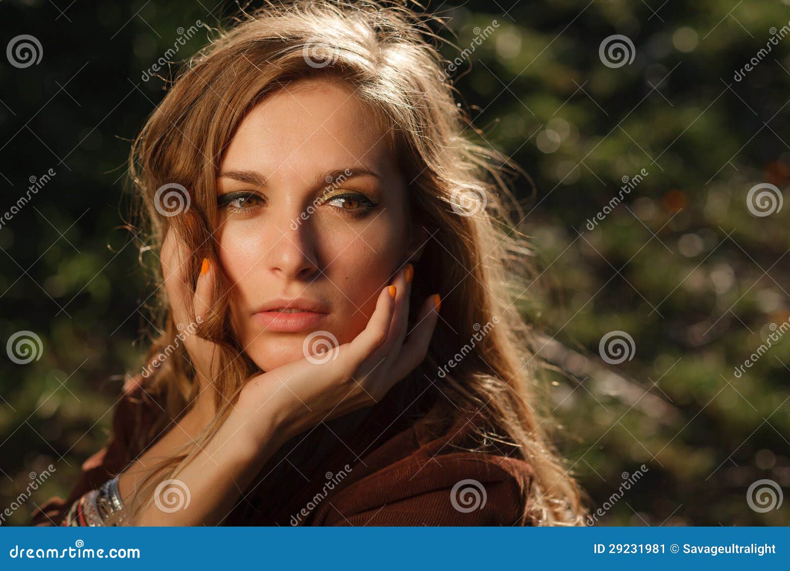 Beautiful Girl Posing Looking Sideways Stock Image - Image of female ...