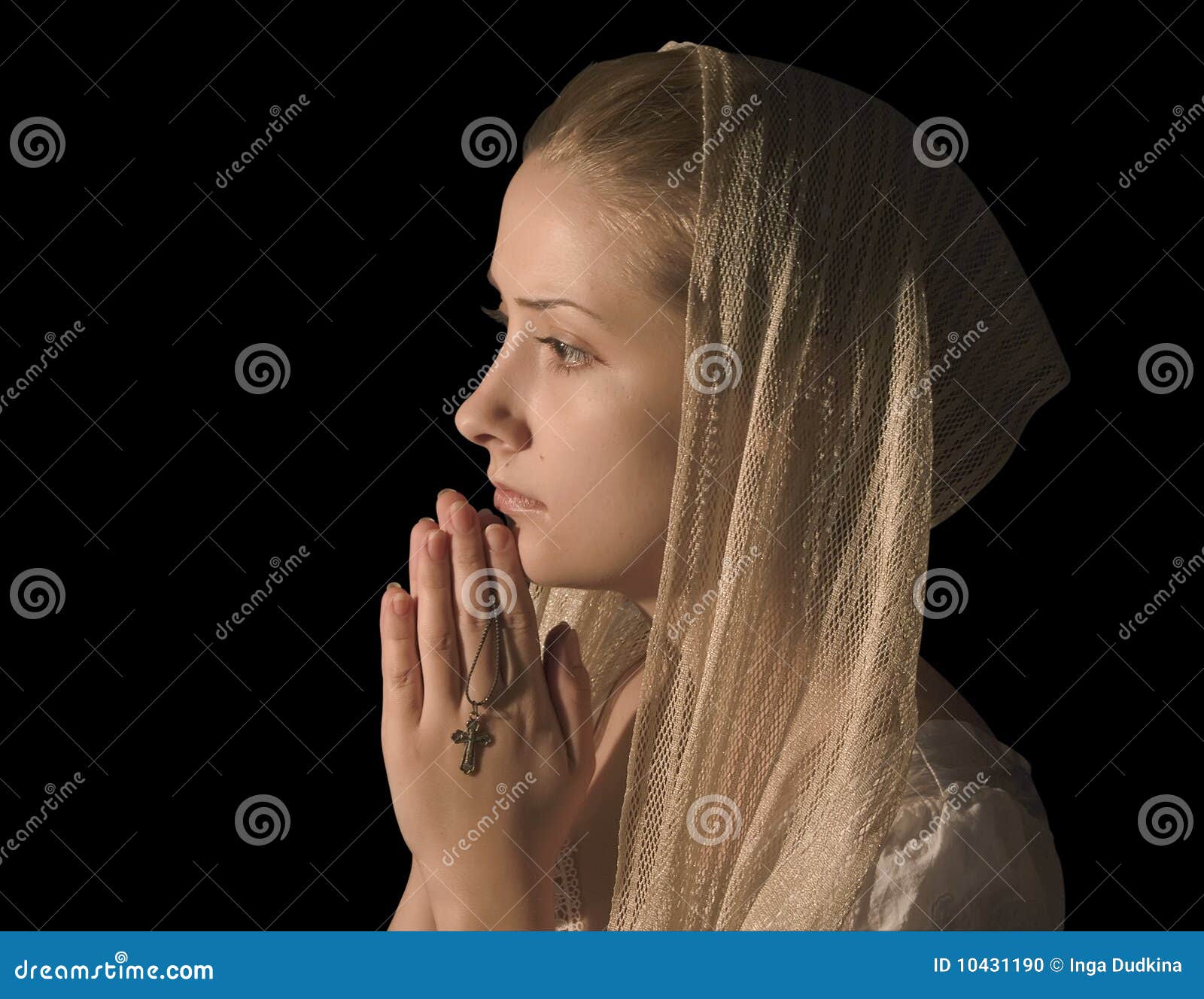 Beautiful girl praying stock photo. Image of lonley, christian - 10431190
