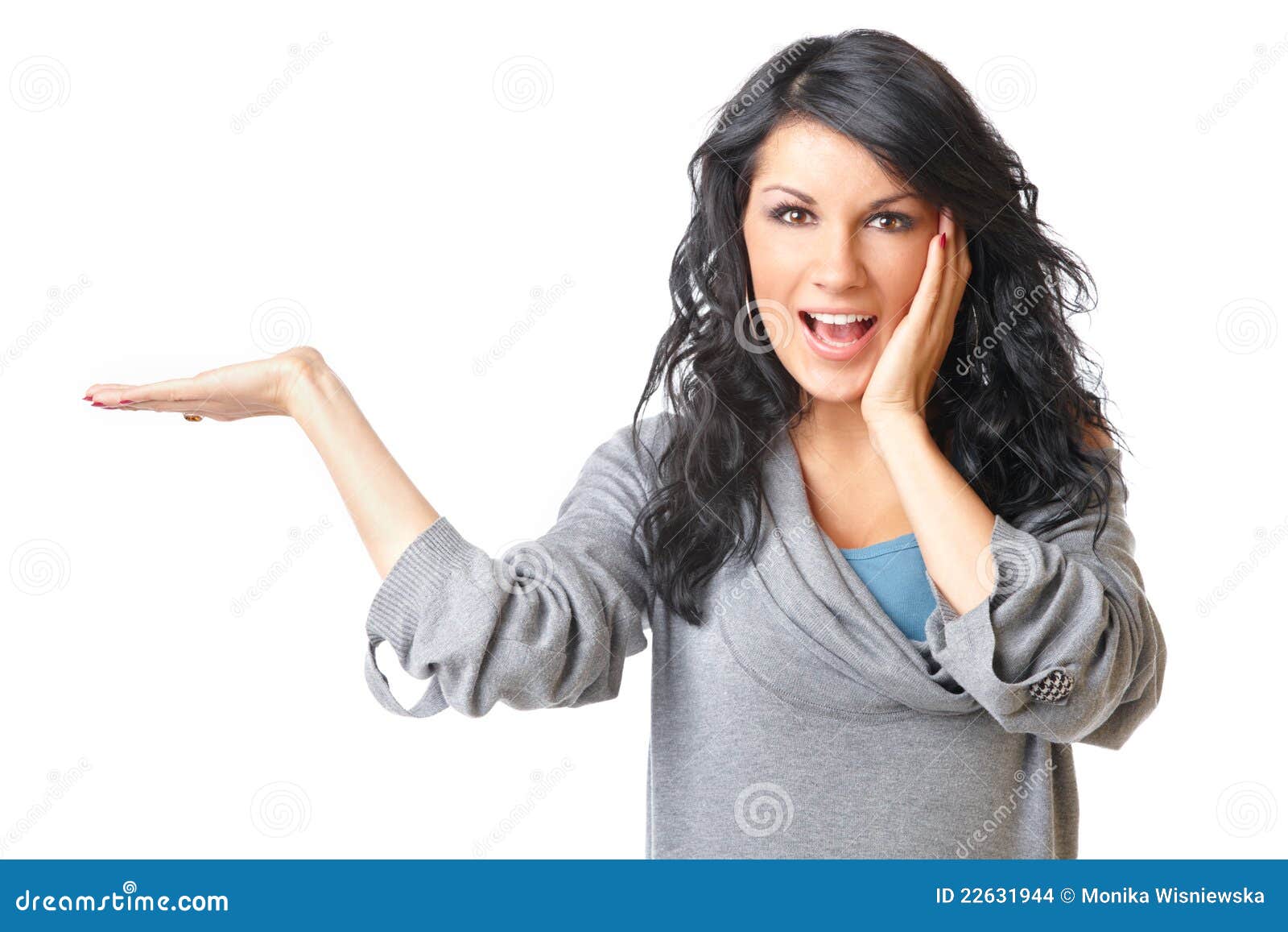 Beautiful girl presenting stock photo. Image of lady - 22631944