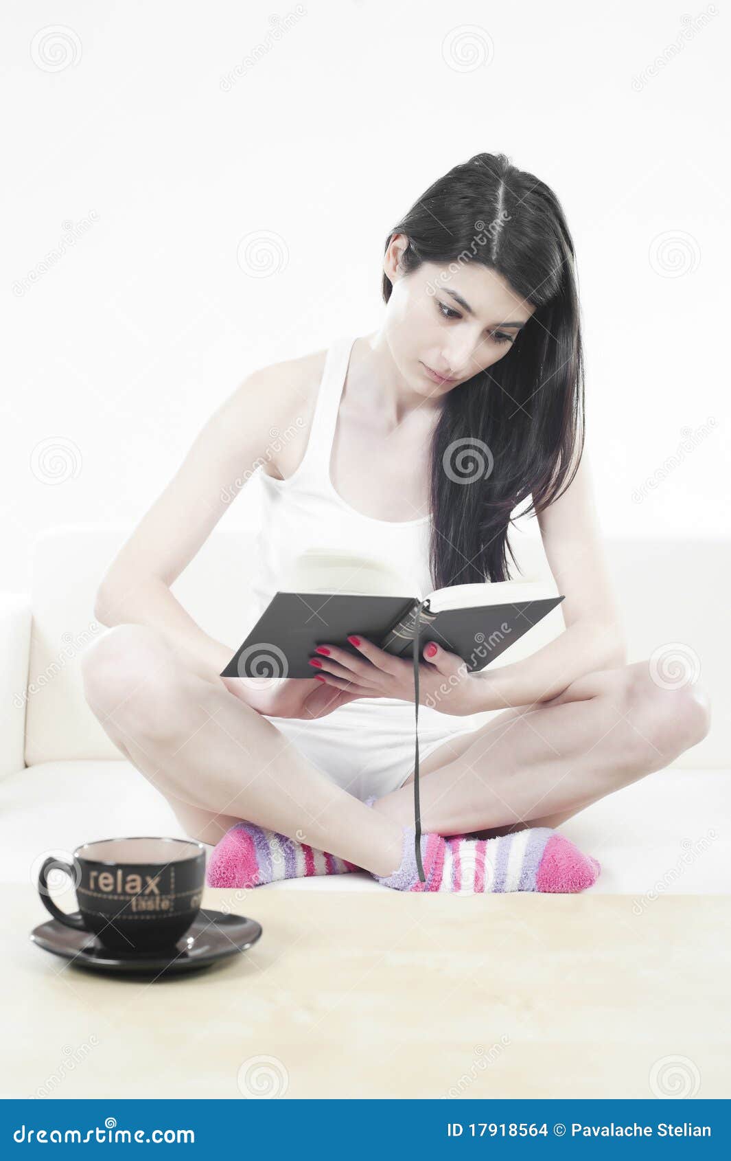 Beautiful girl reading stock photo. Image of beautiful - 17918564