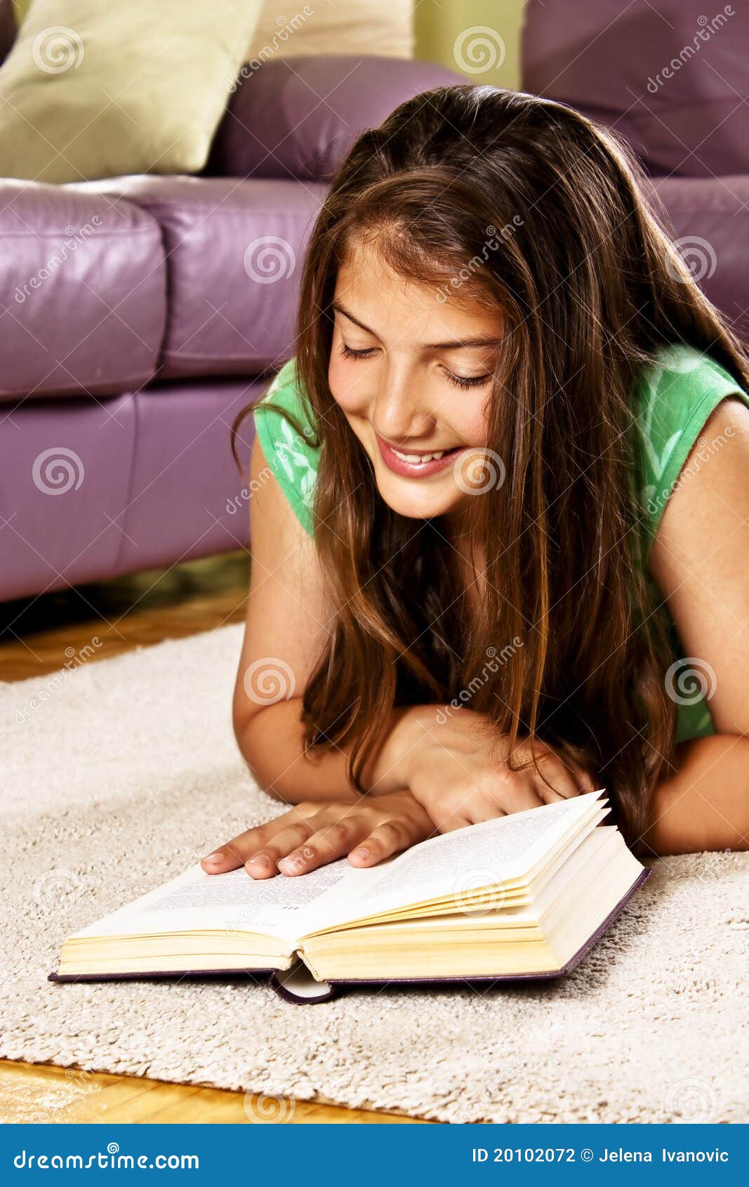 Beautiful Girl Reading Book Stock Photo - Image of female, knowledge ...