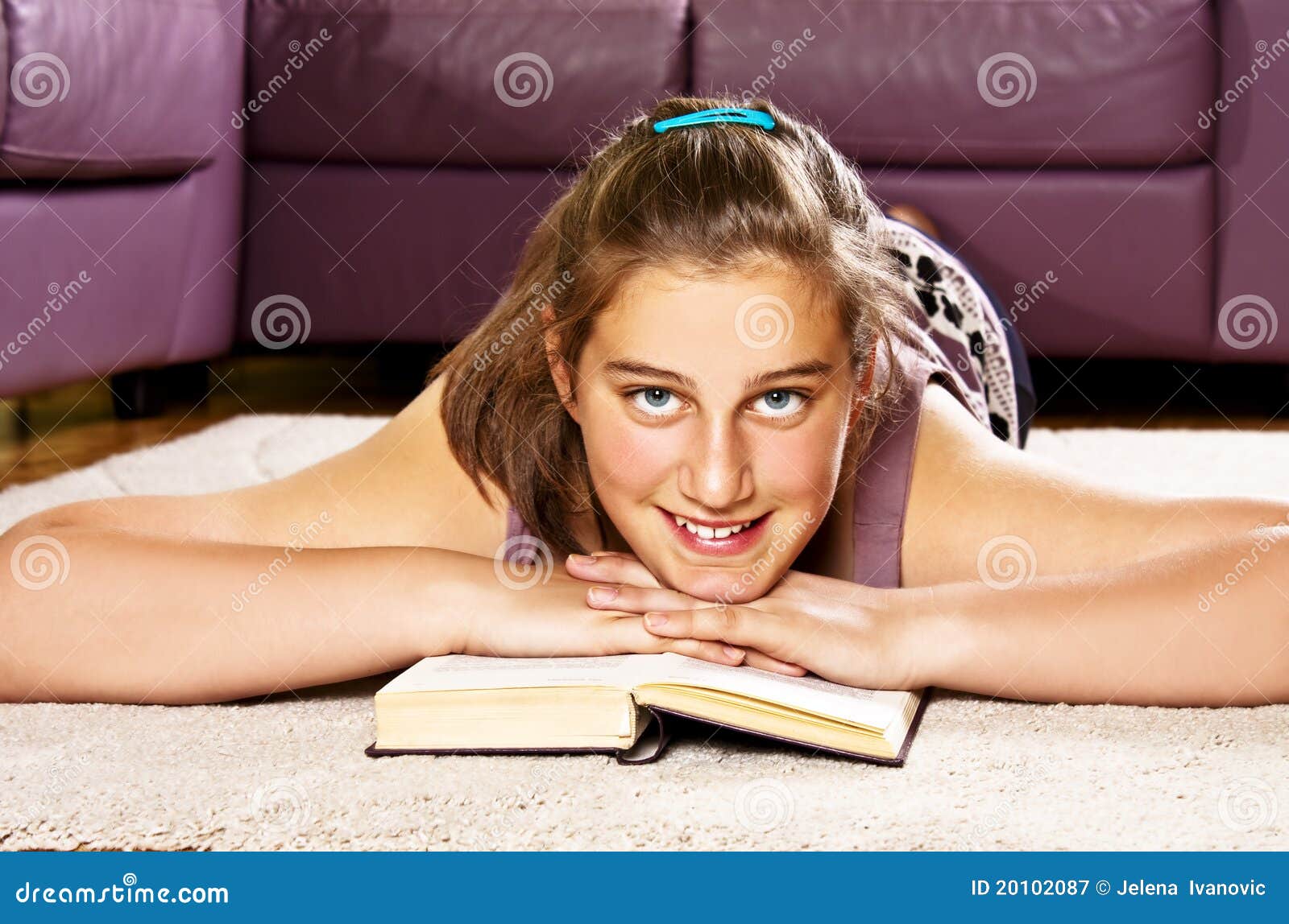 Beautiful Girl Reading Book Stock Image - Image of information, leisure ...