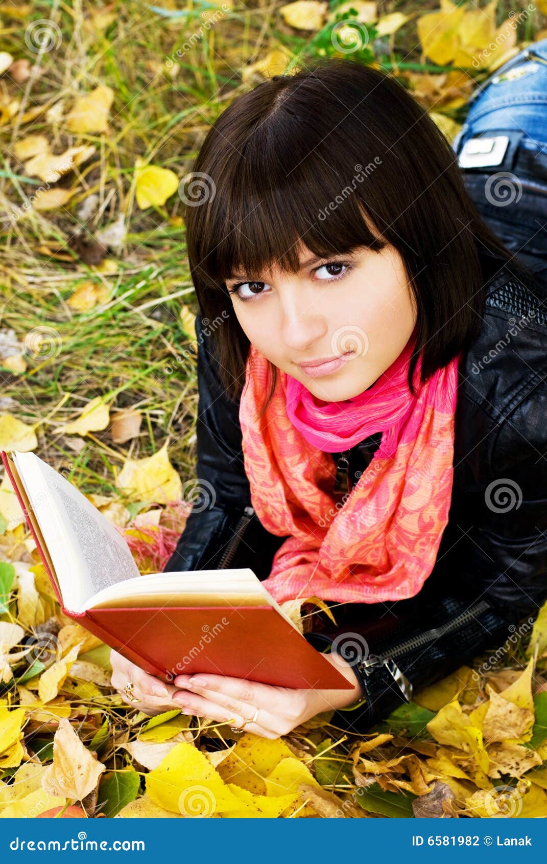 Beautiful Girl Reading a Book Stock Photo - Image of fashion, grass ...