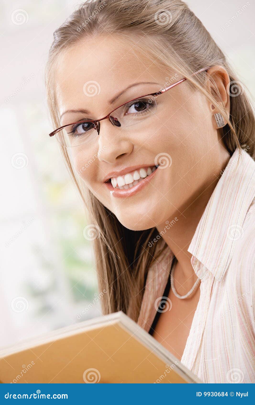 Beautiful Girl Reading Book Stock Photo - Image of face, highschool ...