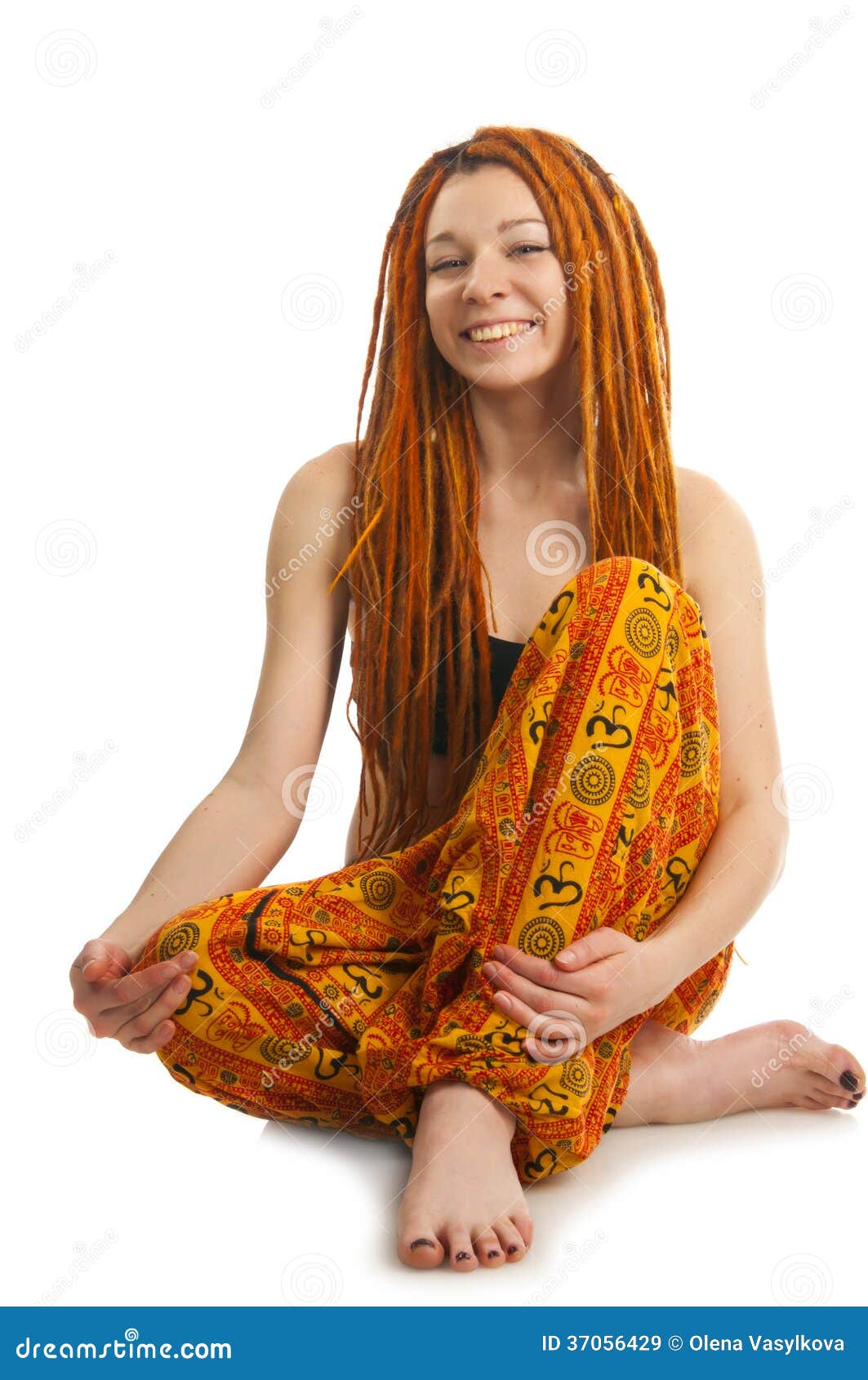 Beautiful Girl with Red Dreadlocks Stock Image - Image of people ...