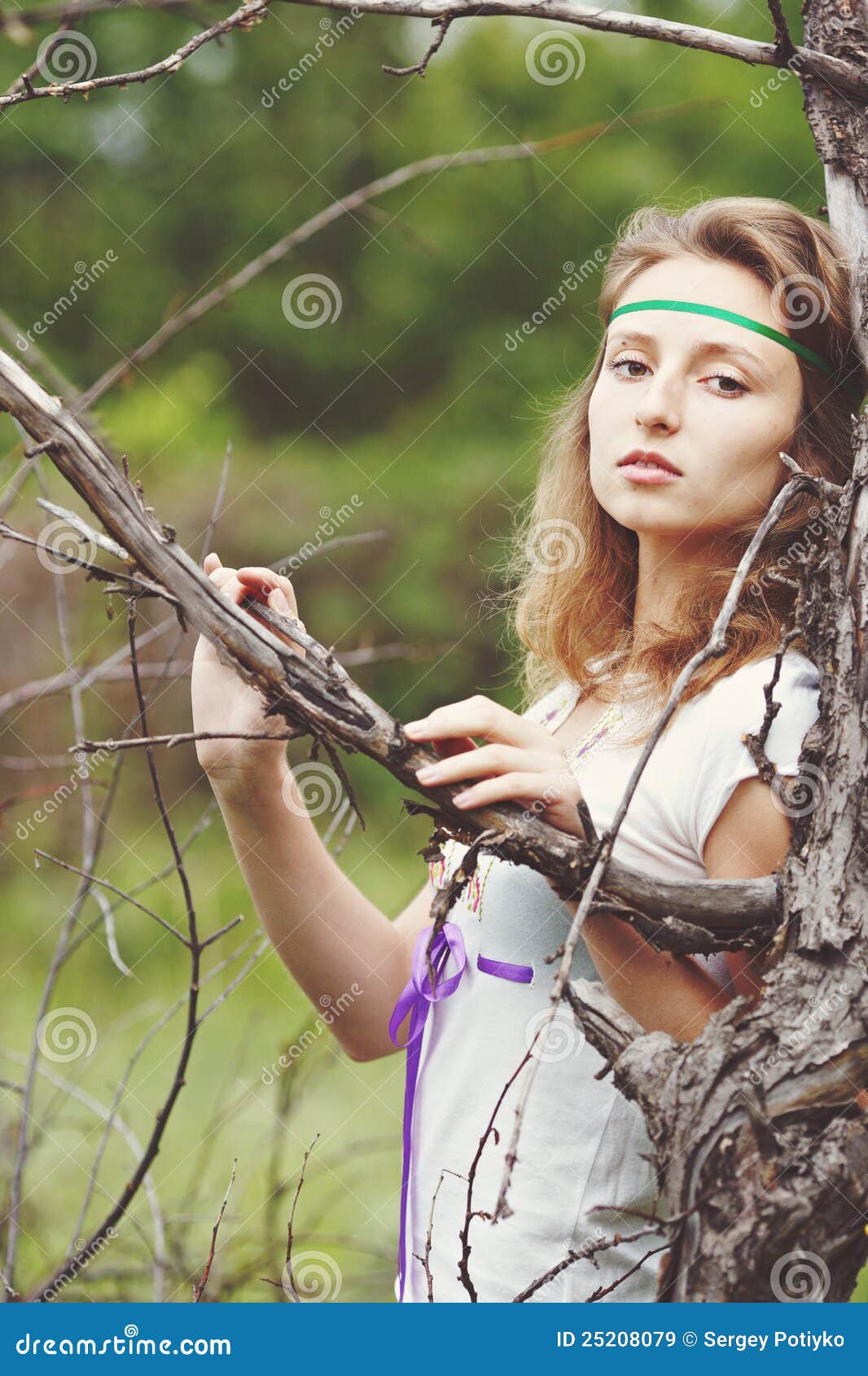 Beautiful Girl with Ribbons Stock Image - Image of portrait, clothing ...