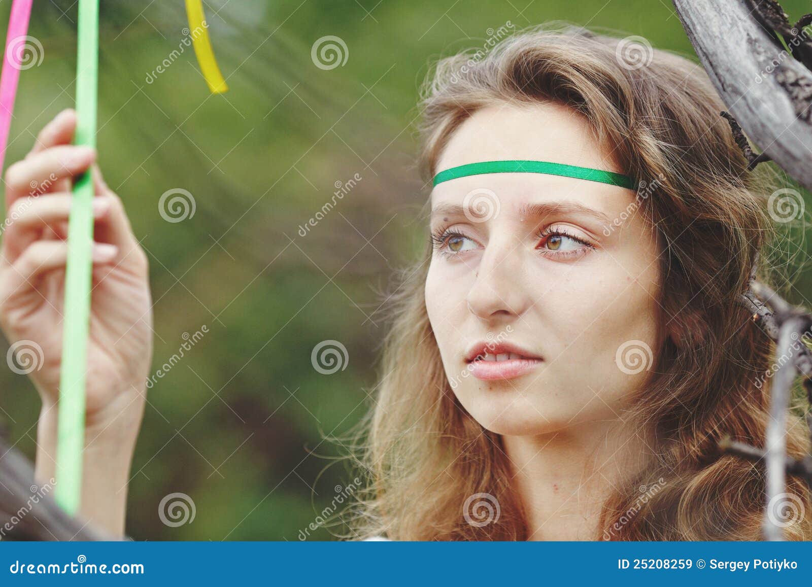 Beautiful Girl with Ribbons Stock Image - Image of teenager, portrait ...