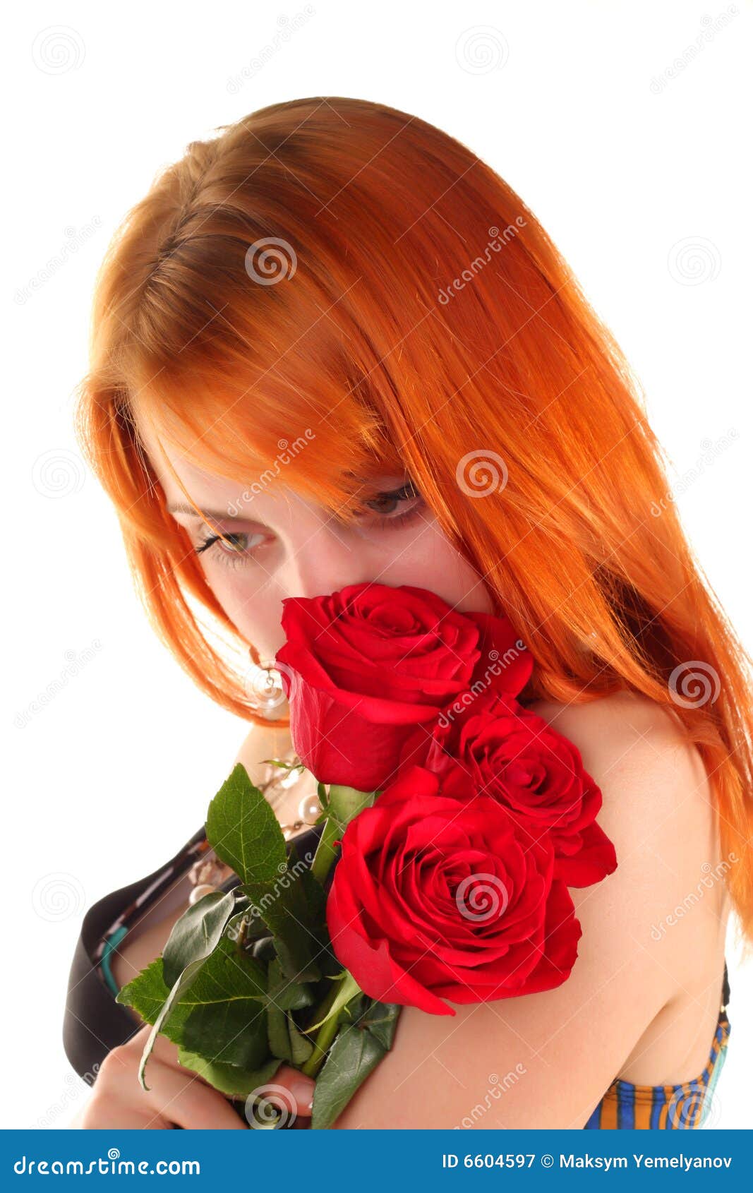 Beautiful girl with roses stock image. Image of glamour - 6604597