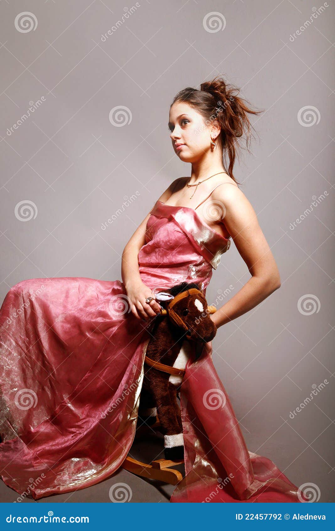 Beautiful Girl on a Roundabout Stock Photo - Image of mare, dress: 22457792