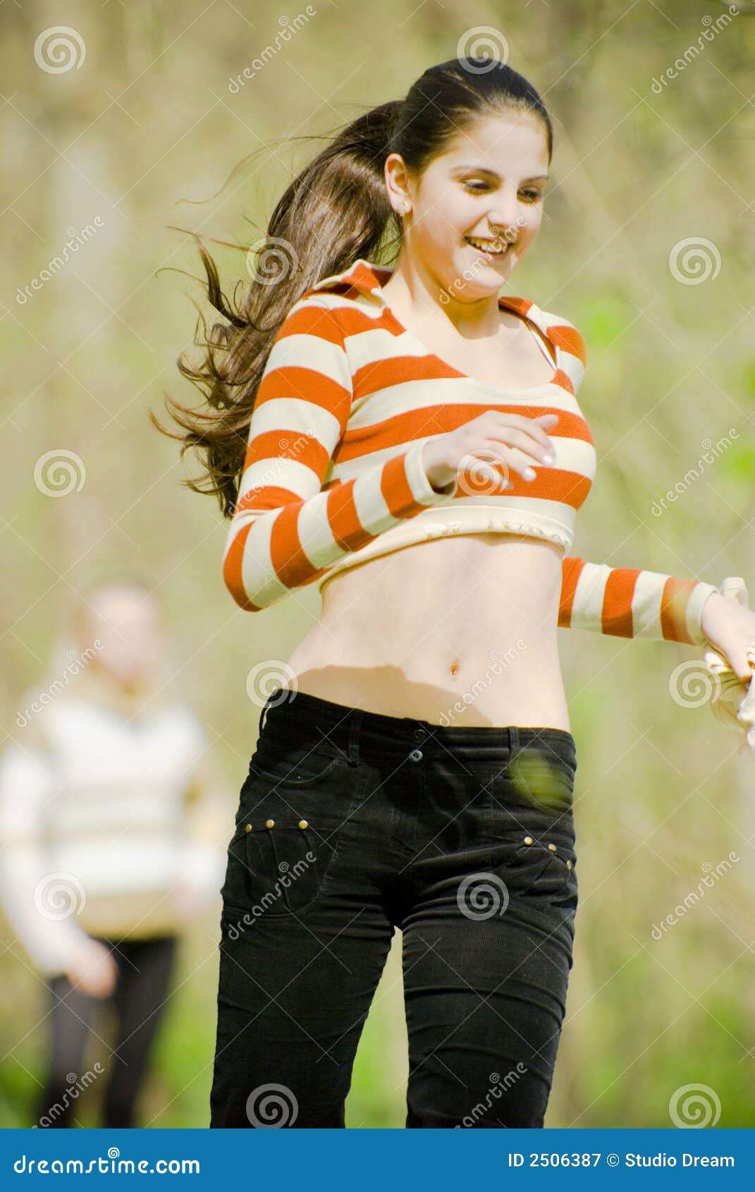 Beautiful girl running stock image. Image of laugh, outdoors - 2506387