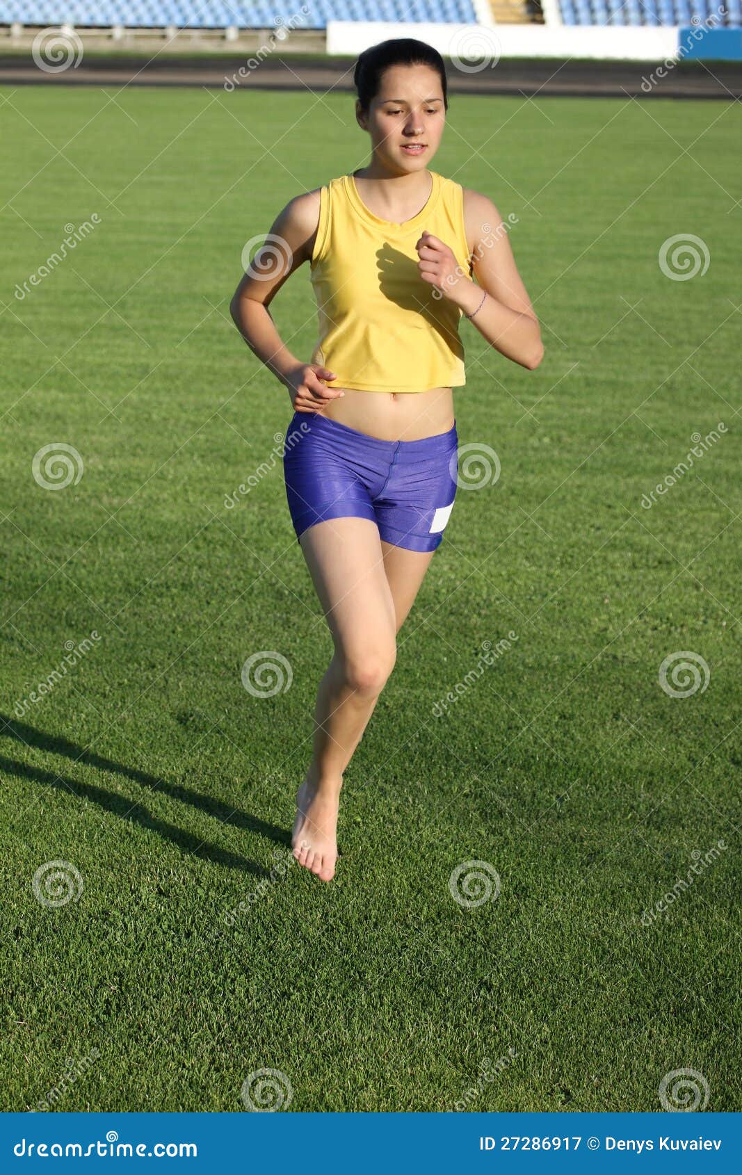 Beautiful girl running. stock image. Image of event, active - 27286917