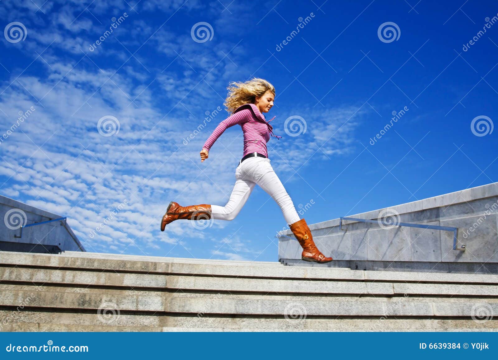 Beautiful girl running stock photo. Image of long, female - 6639384