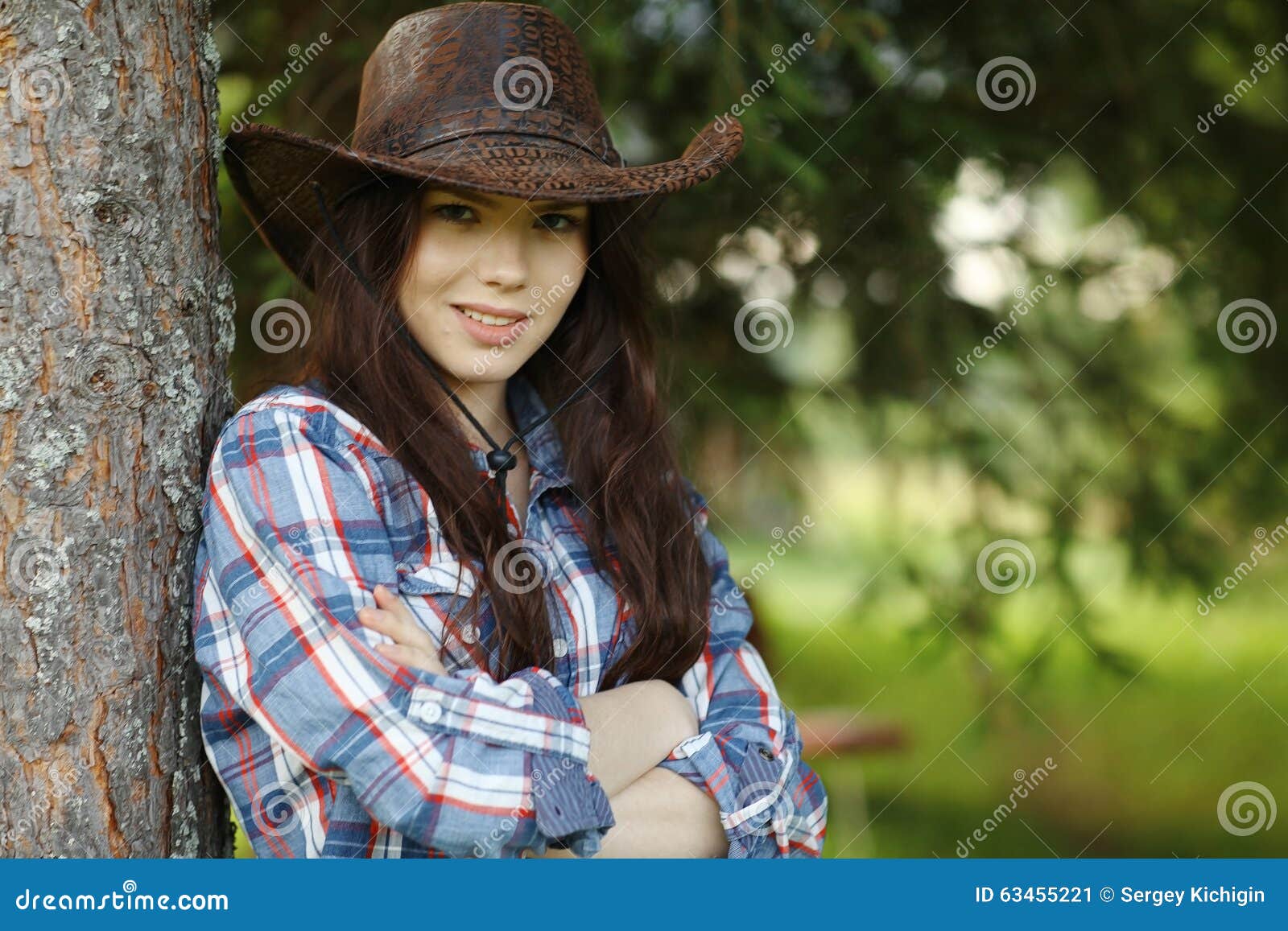 Beautiful Girl in Rustic Style Stock Image - Image of happy, american ...