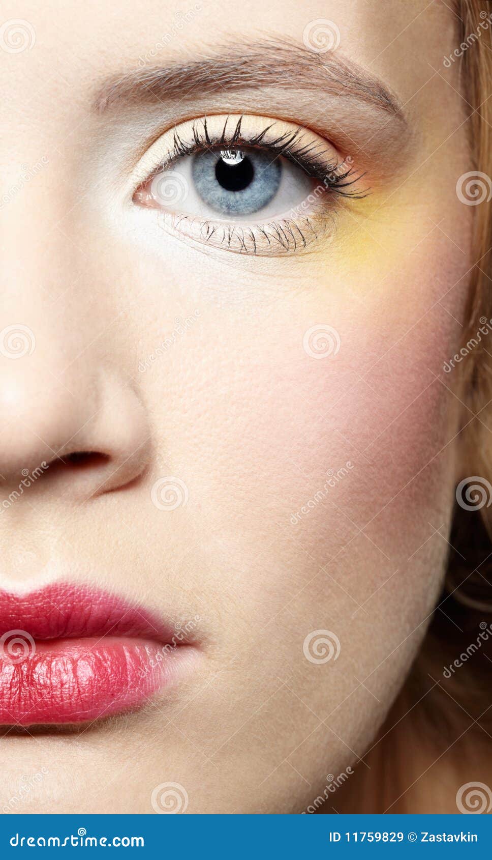 Beautiful Girl S Half-face Portrait Stock Image - Image of closeup ...
