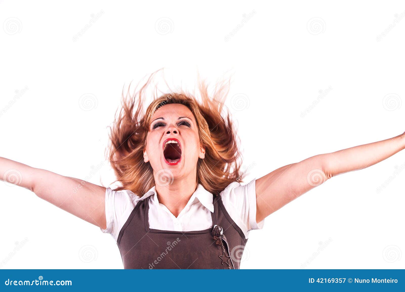 Beautiful girl screaming stock image. Image of creeps - 42169357