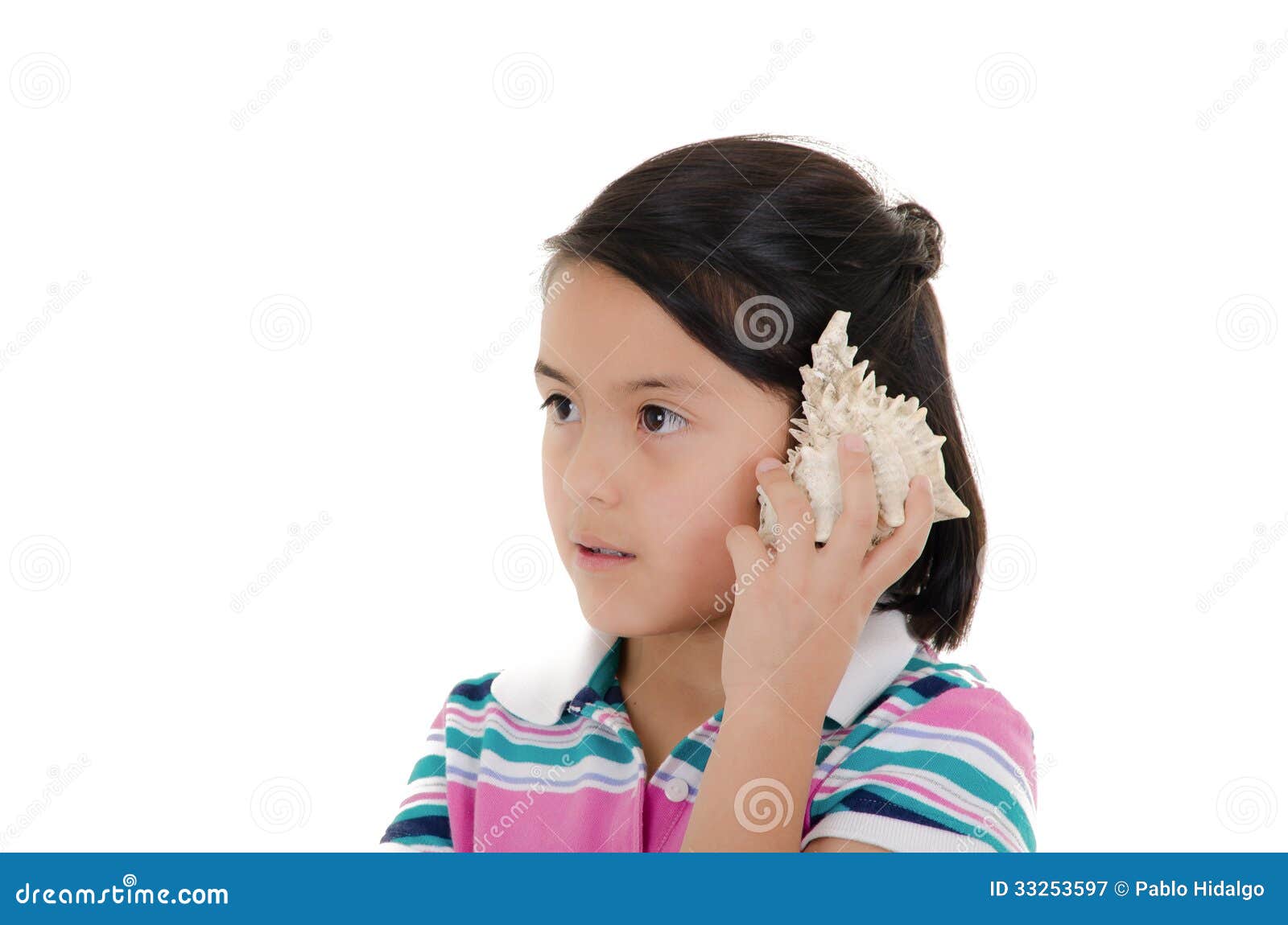 Beautiful girl with shell stock image. Image of beautiful - 33253597