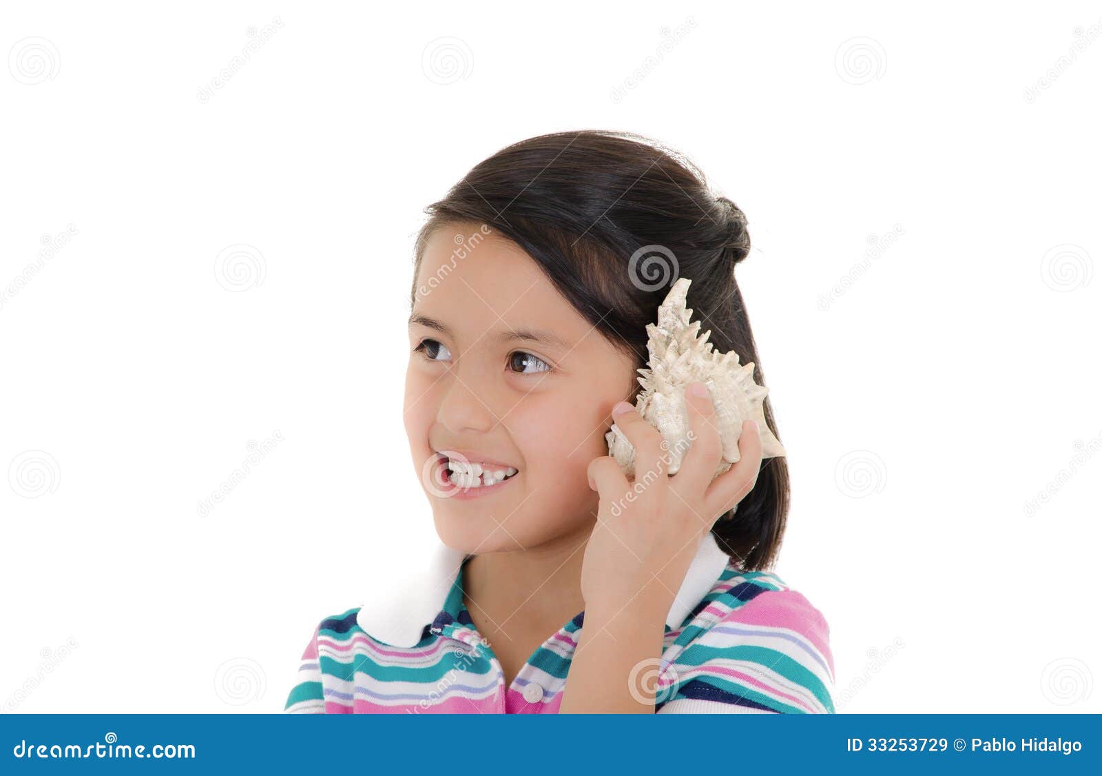 Beautiful girl with shell stock image. Image of girl - 33253729
