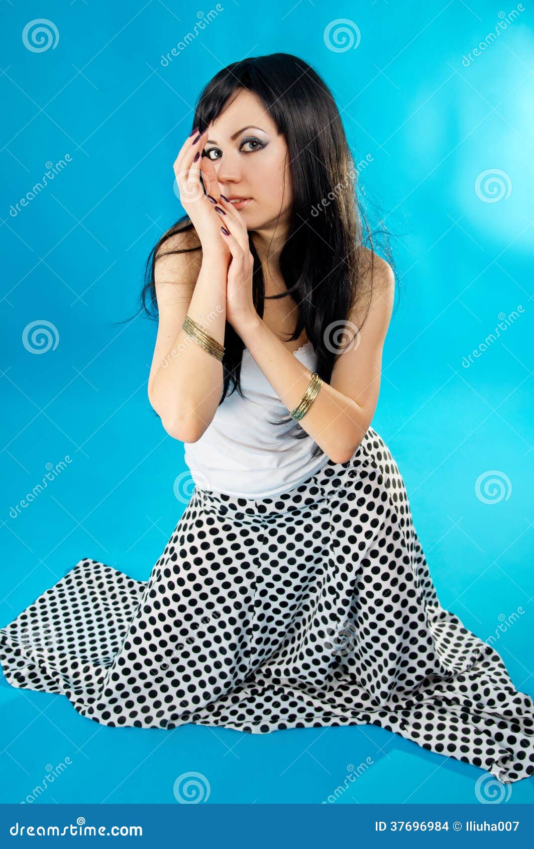 Beautiful Girl, Sitting Poses Stock Photo - Image of adults, agility ...