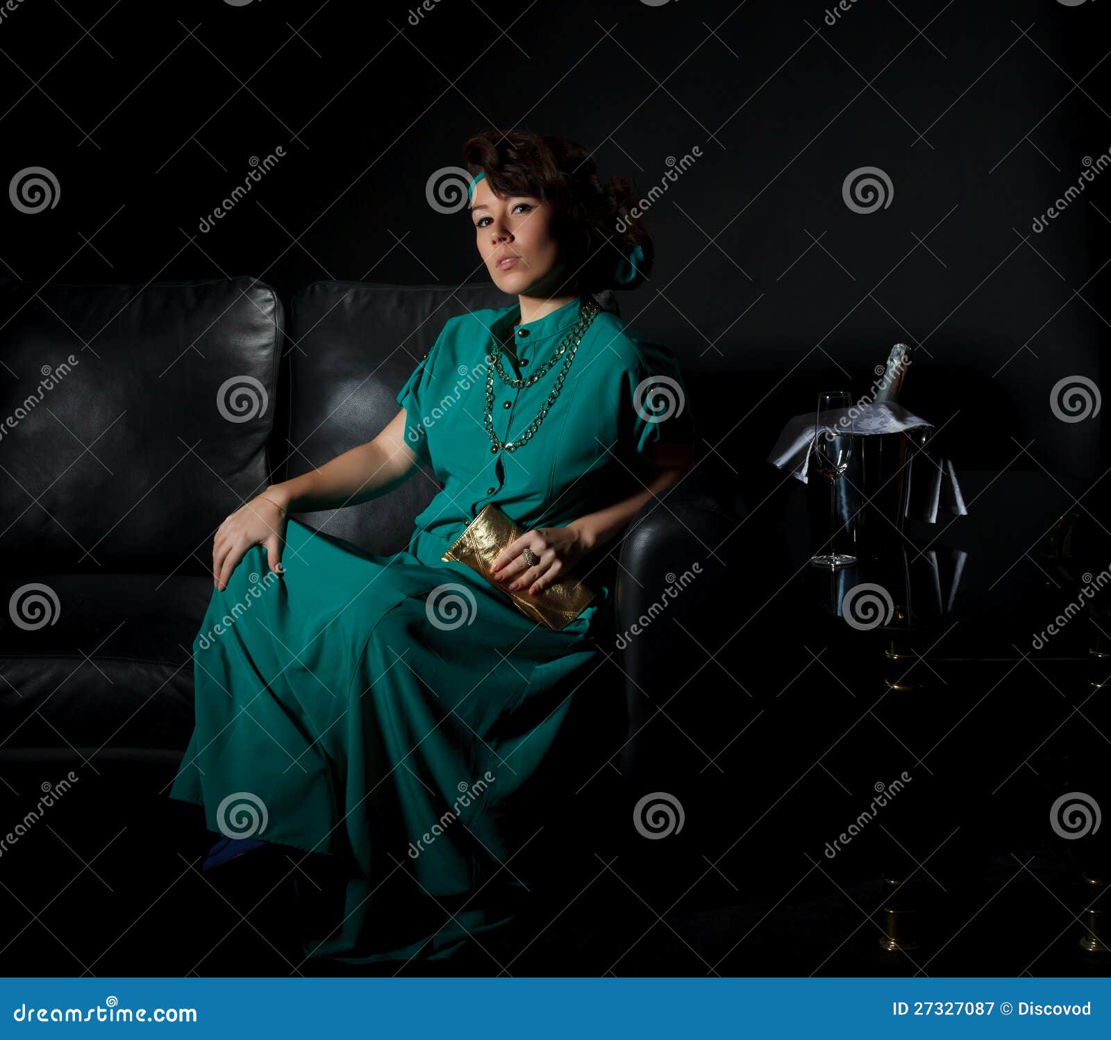 Beautiful Girl Sitting on a Sofa Stock Image - Image of young, couch ...