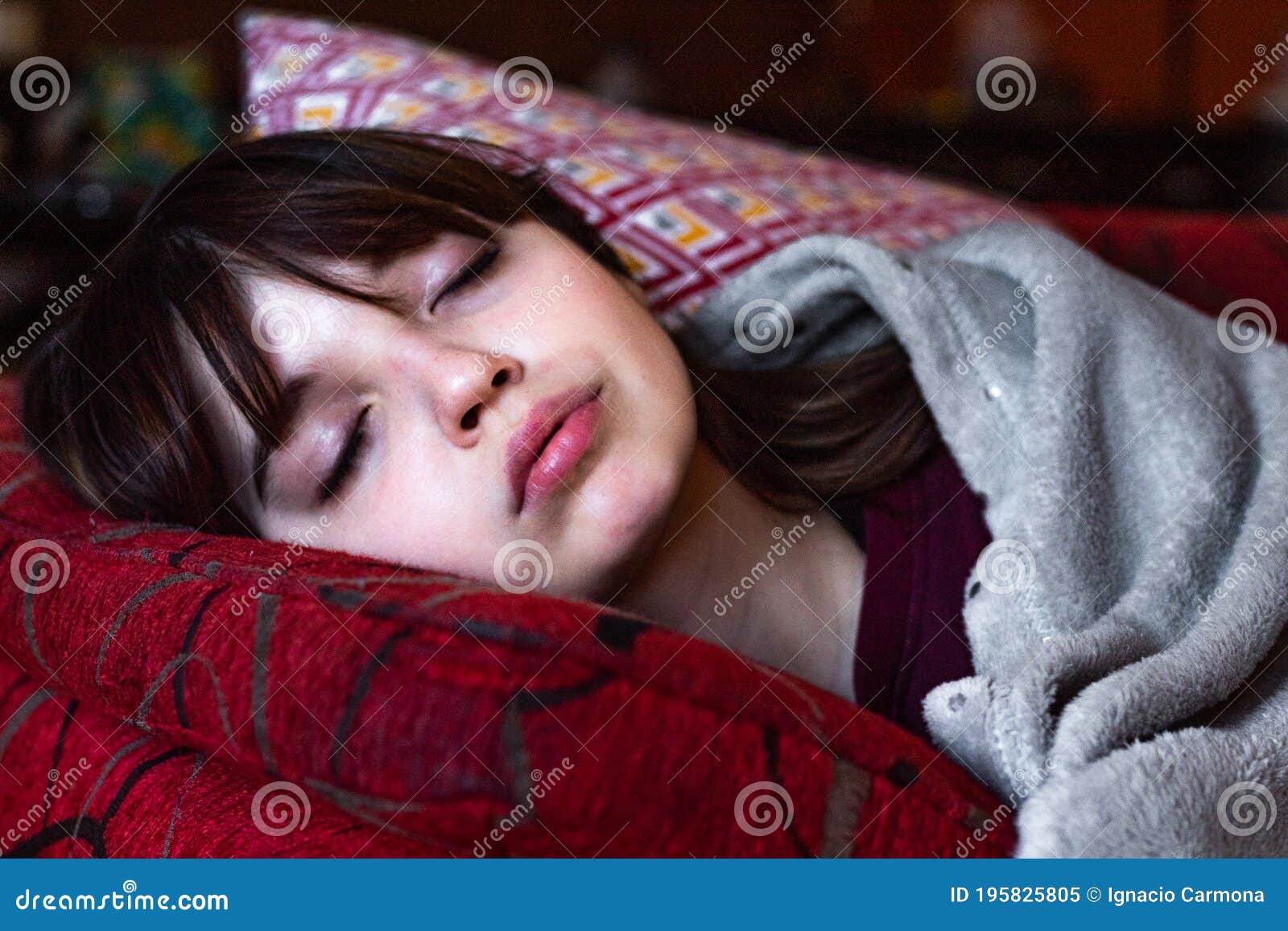 Beautiful Girl Sleeping Peacefully Stock Image - Image of face, sleepy ...