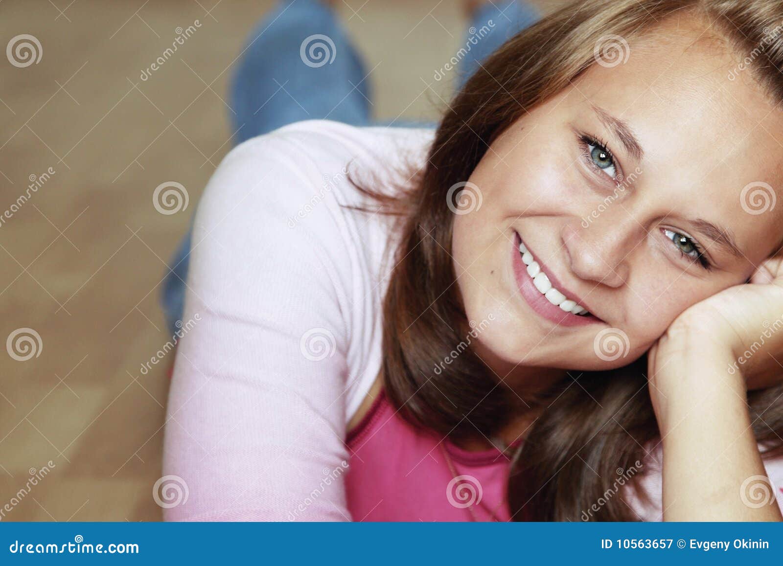 The beautiful girl smiles stock image. Image of person - 10563657