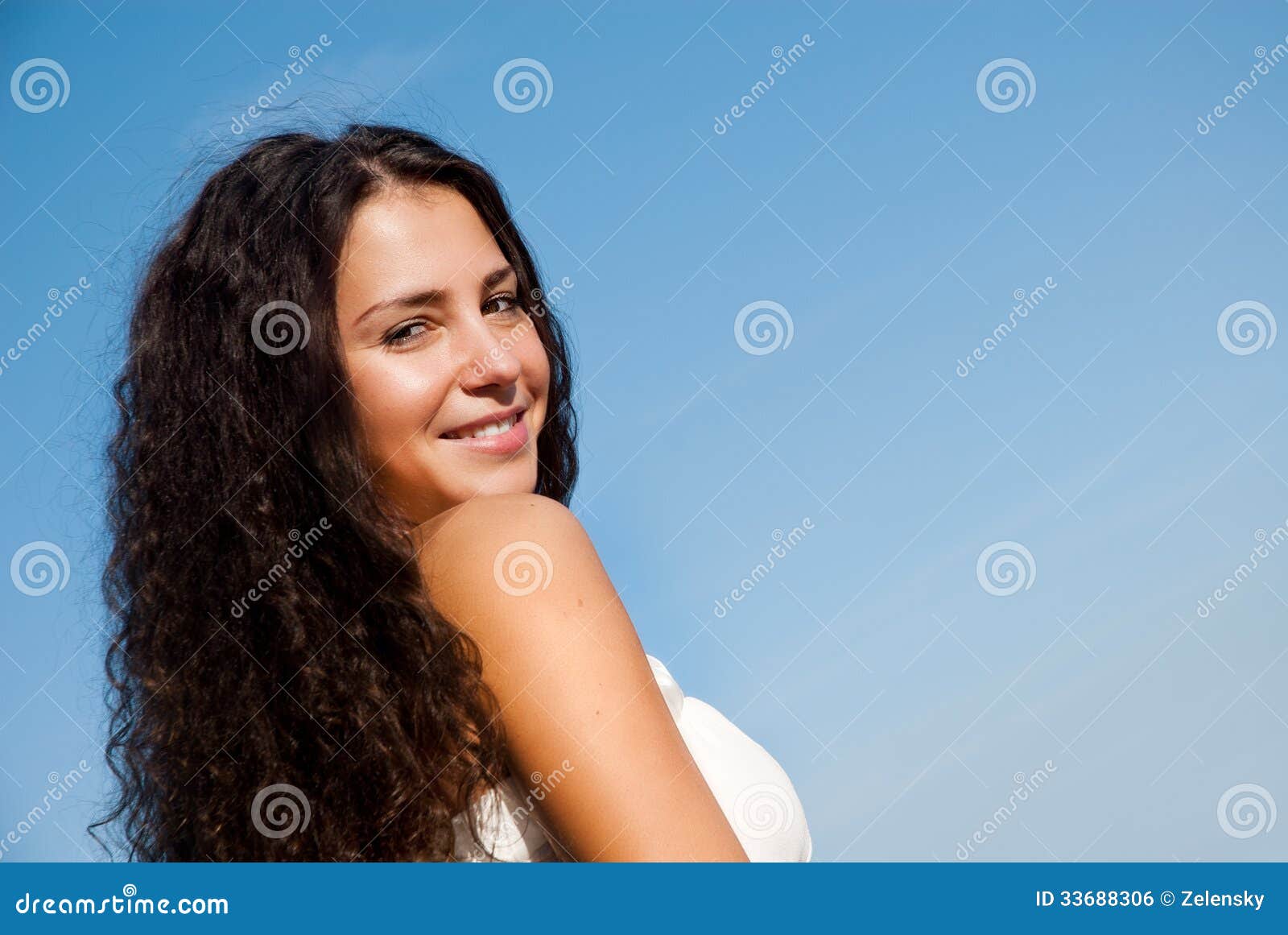 Beautiful girl smiling stock photo. Image of woman, people - 33688306